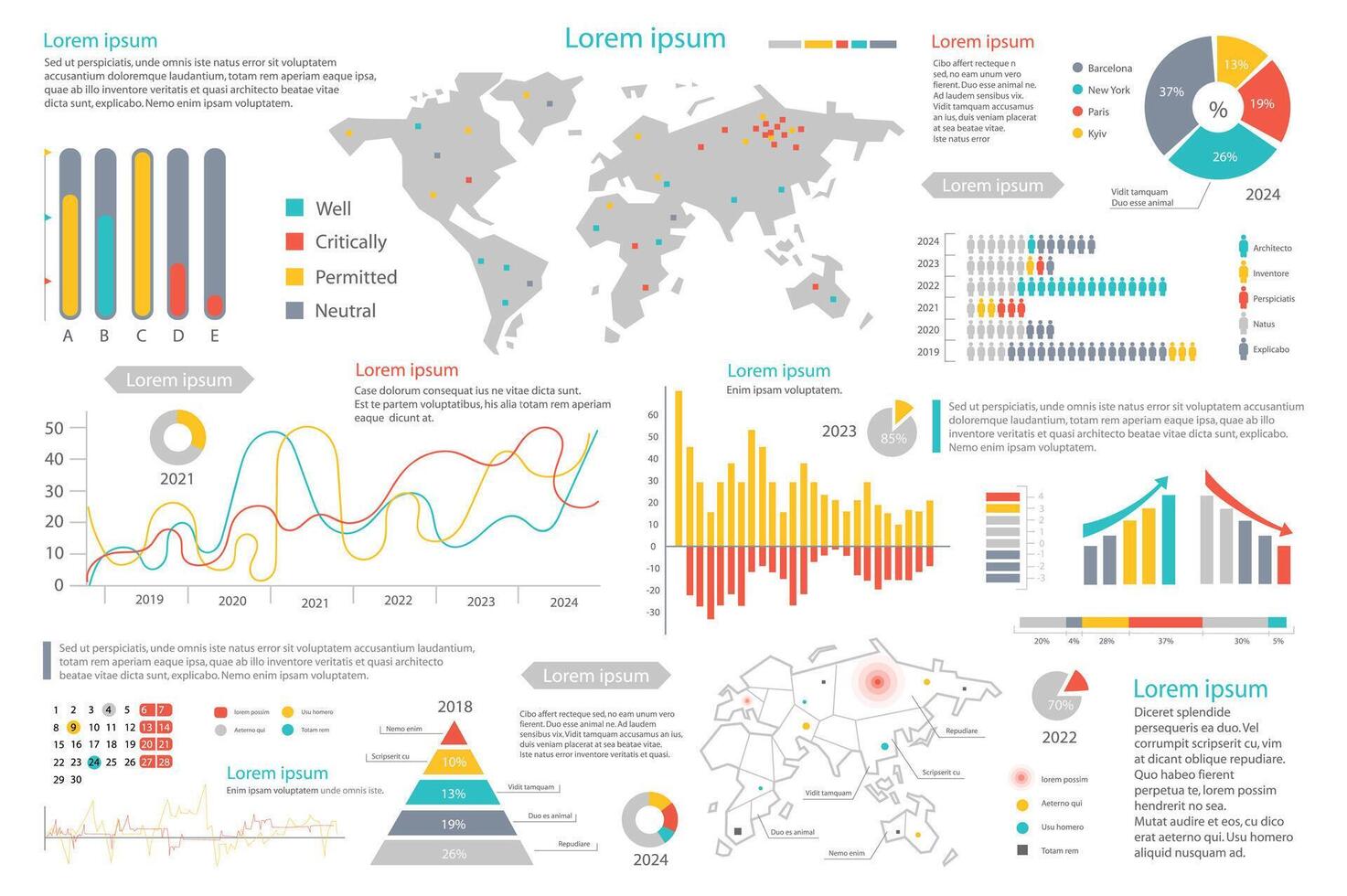 Mega Set Of Infographic Elements Data Visualization Vector Design Template Can Be Used For