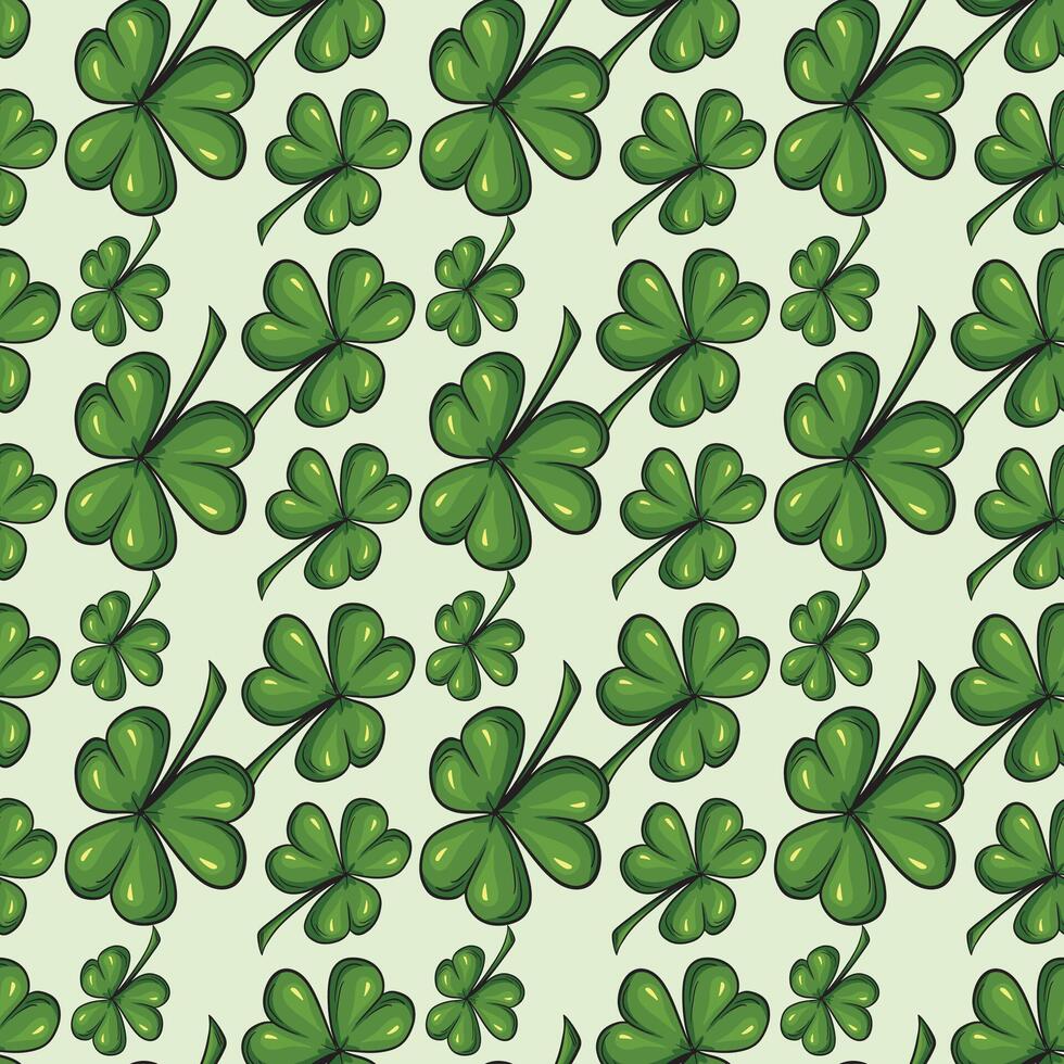 Three leaf Clover Seamless Vector Pattern Design 40182276 Vector Art at Vecteezy