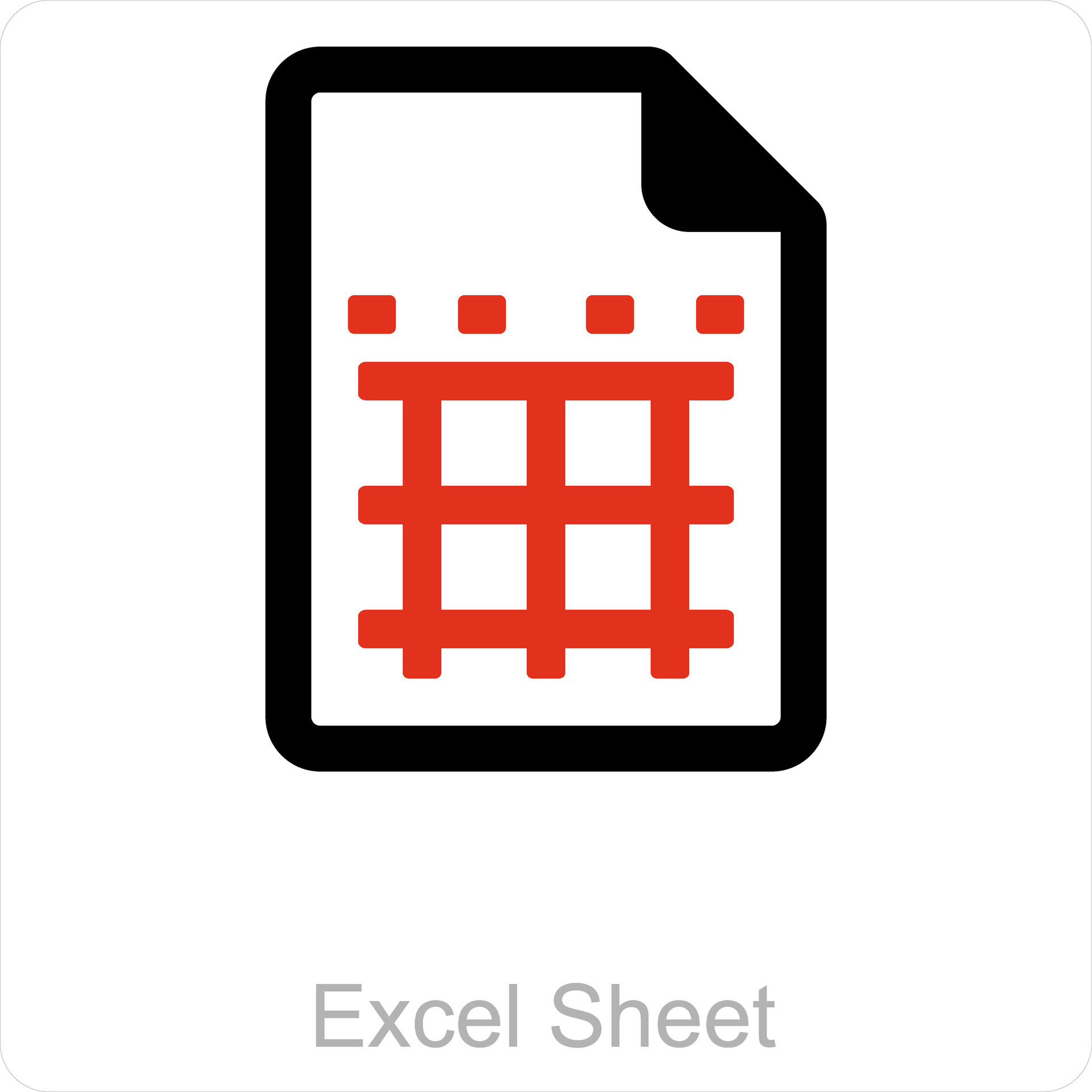 Excel Sheet and file icon concept 40183481 Vector Art at Vecteezy