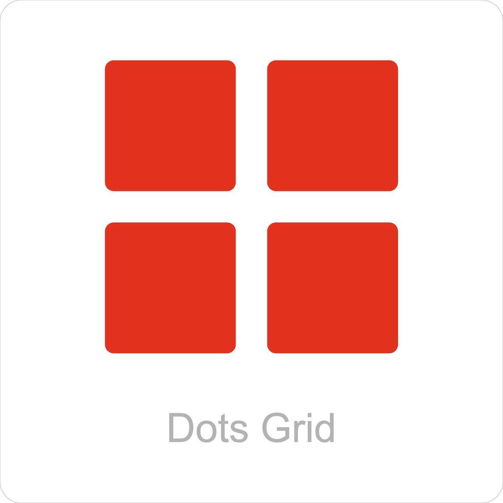 Dots Grid and grid icon concept 40184348 Vector Art at Vecteezy