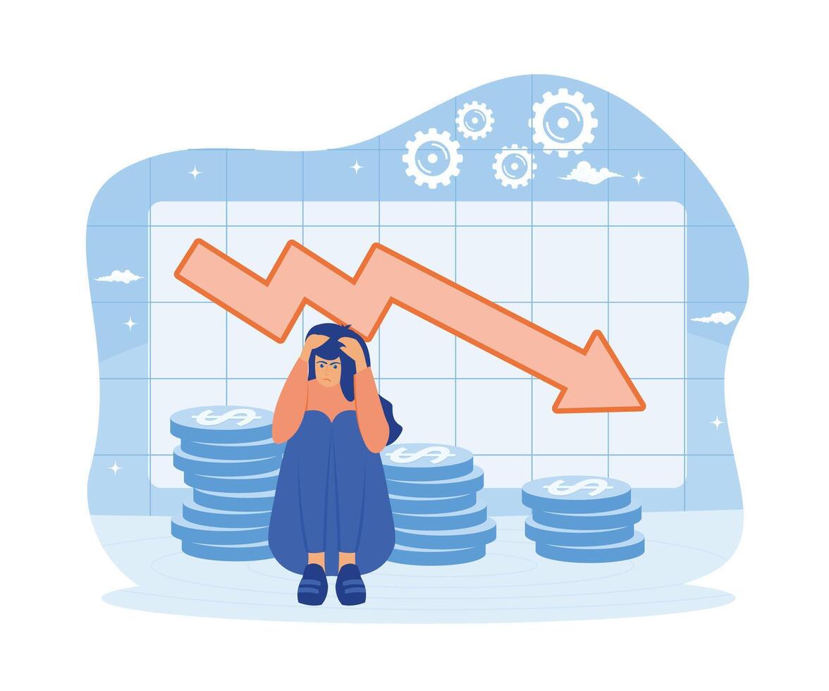 bancarrota negocio concepto. ha fallado estresado empresario perdido dinero desde valores ...