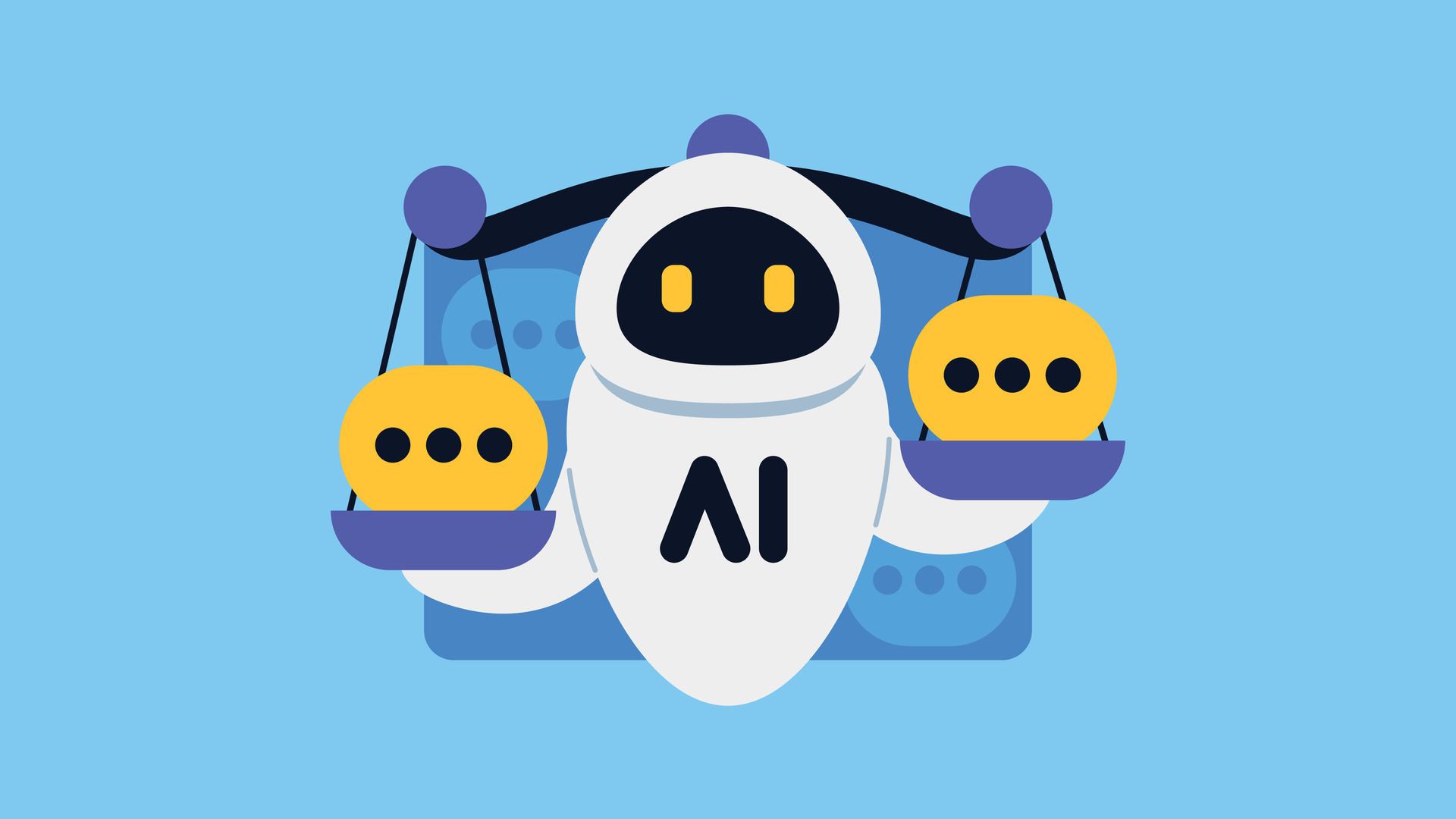Ai Thinking Process Ai Algorithm Ai Bias And Fairness Using Ai For Decision Making Flat Vector