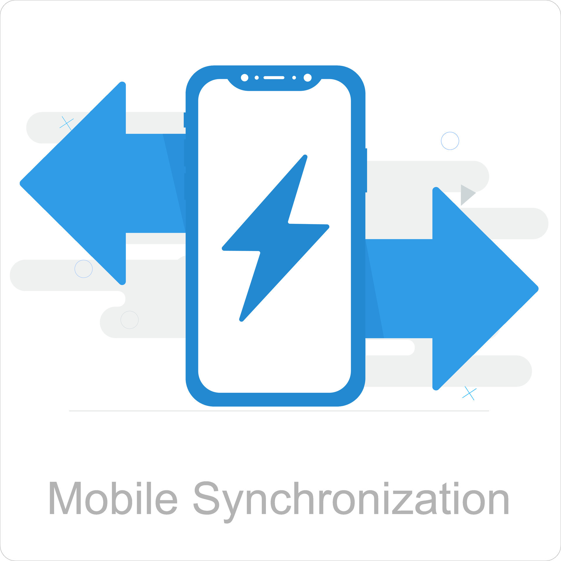 Mobile Synchronization And Connection Icon Concept 40187395 Vector Art