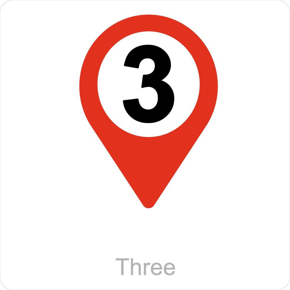 three and location icon concept 40187438 Vector Art at Vecteezy