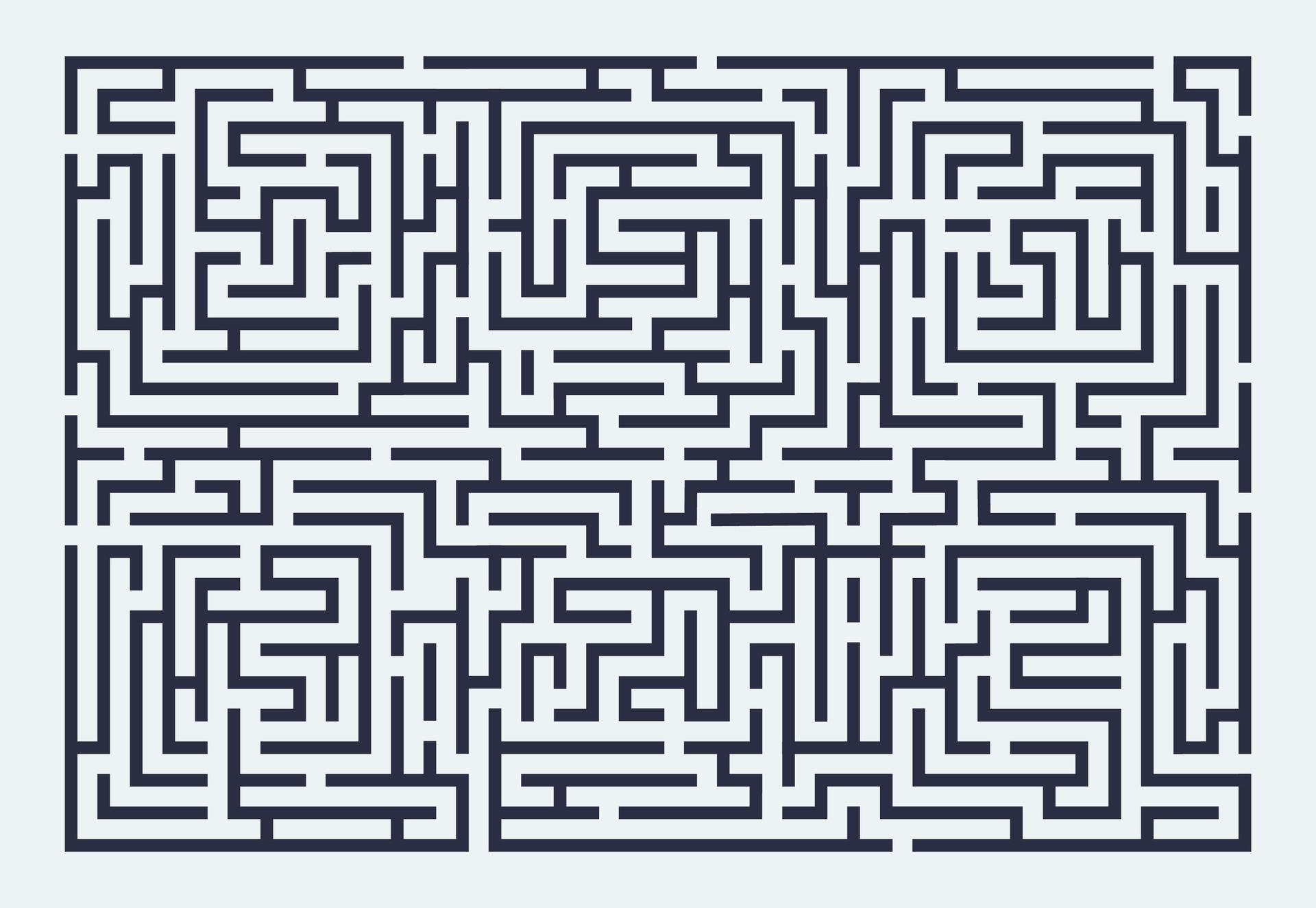 Rectangle maze. Labyrinth with square paths and complicated riddles, maze game with lost ...