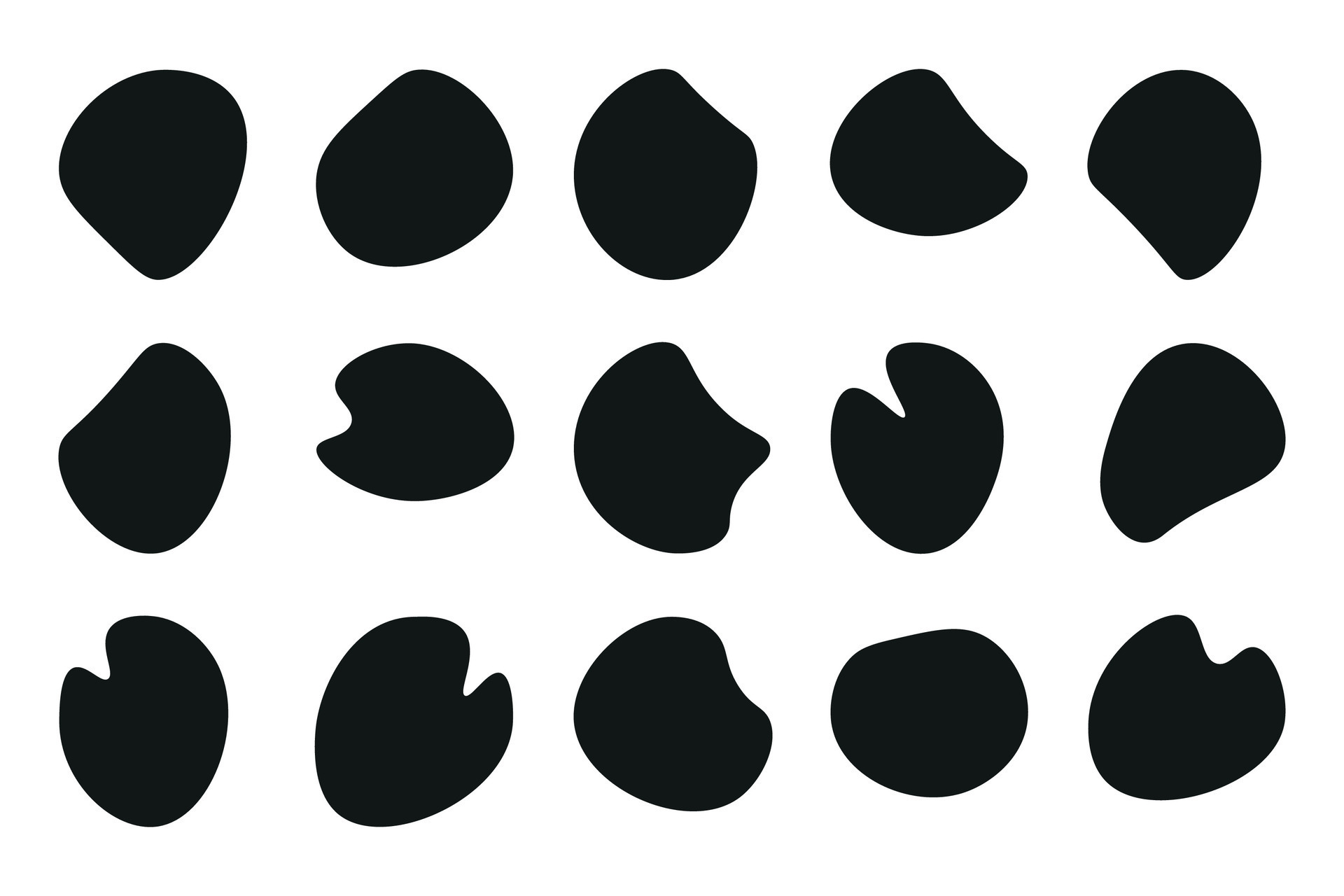 Random Blob Shapes Blobs Shape Organic Set Rounded Abstract Organic