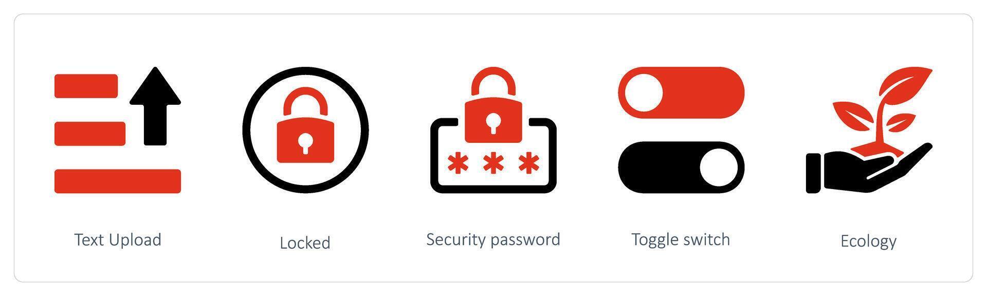 Text Upload And Security Password 40191786 Vector Art At Vecteezy