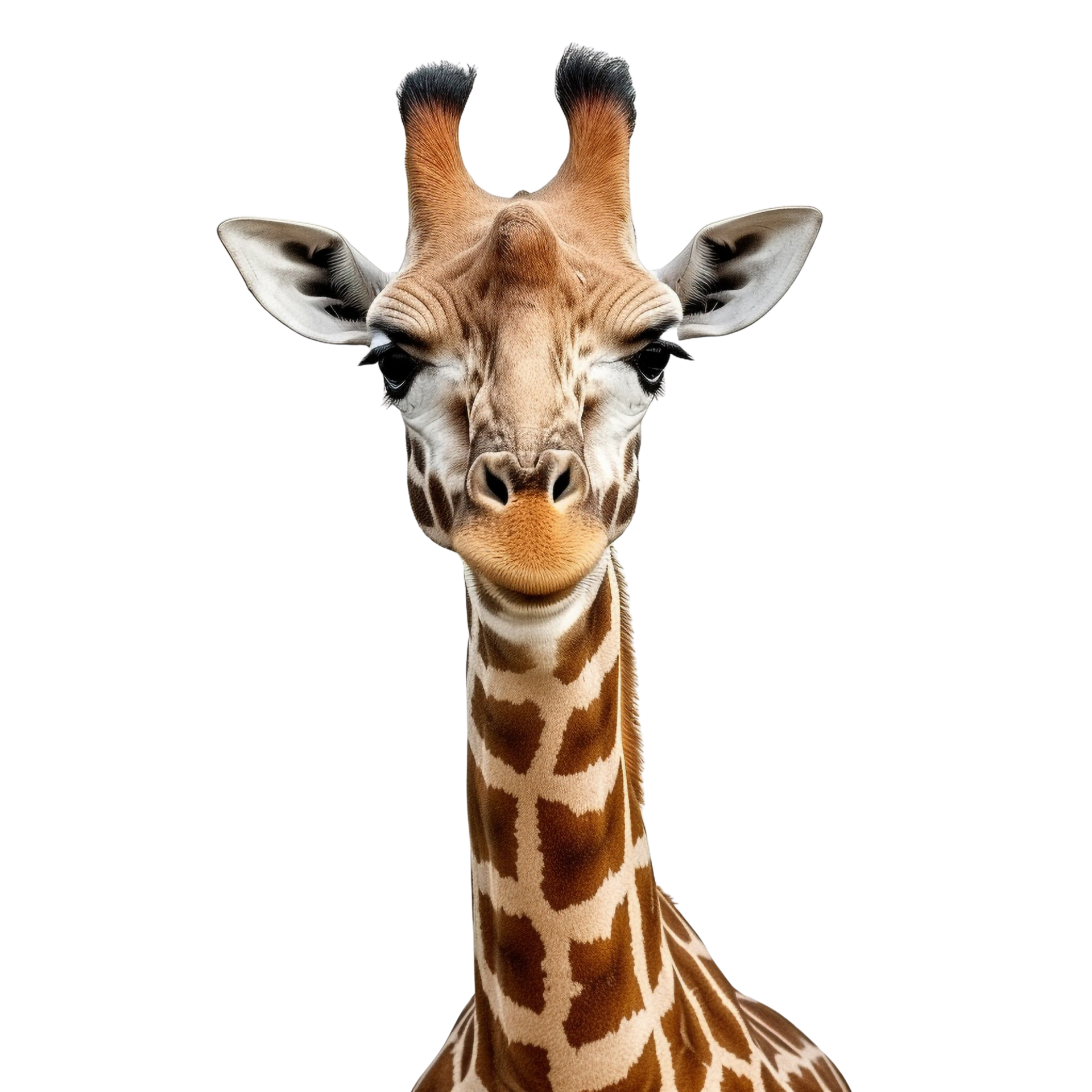 AI generated Close up giraffe clip art 40191857 PNG