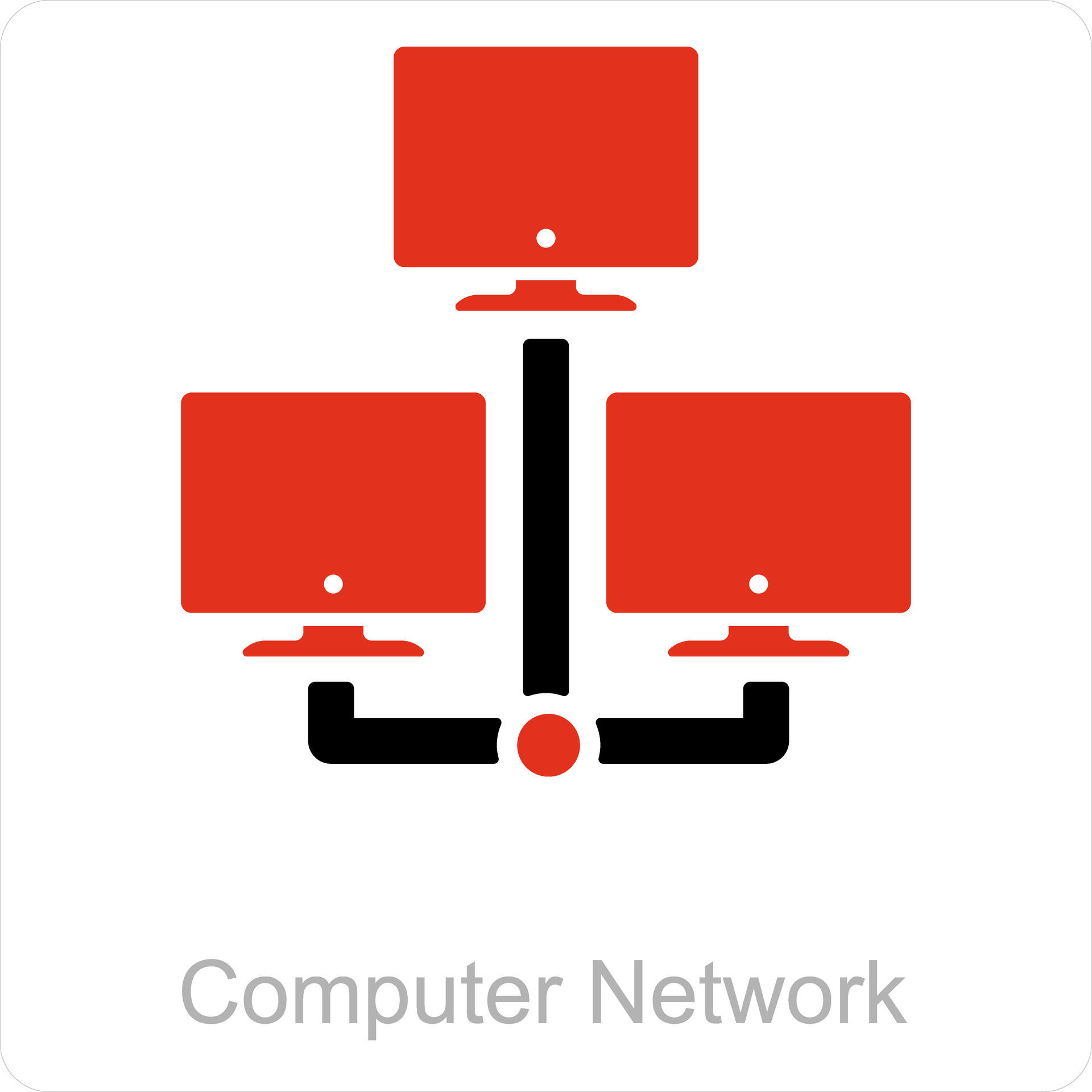 Computer Network And Connection Icon Concept 40192050 Vector Art At