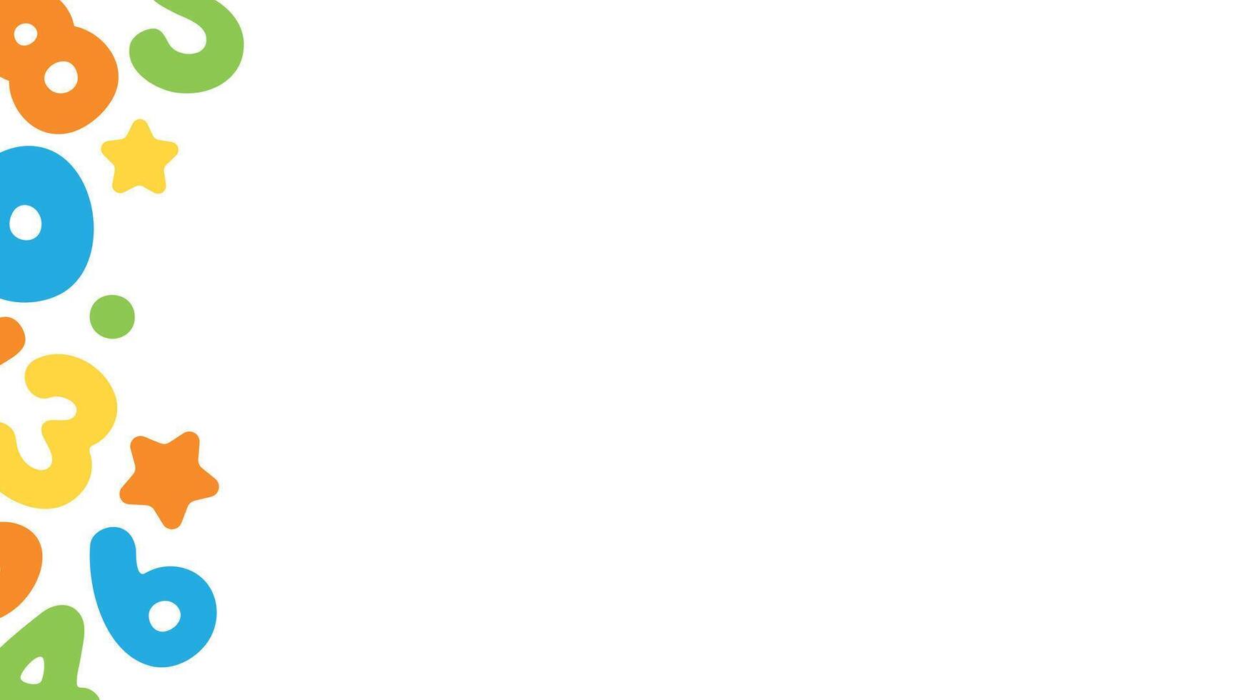 Colorful and playful numbers bottom border seamless pattern background ...