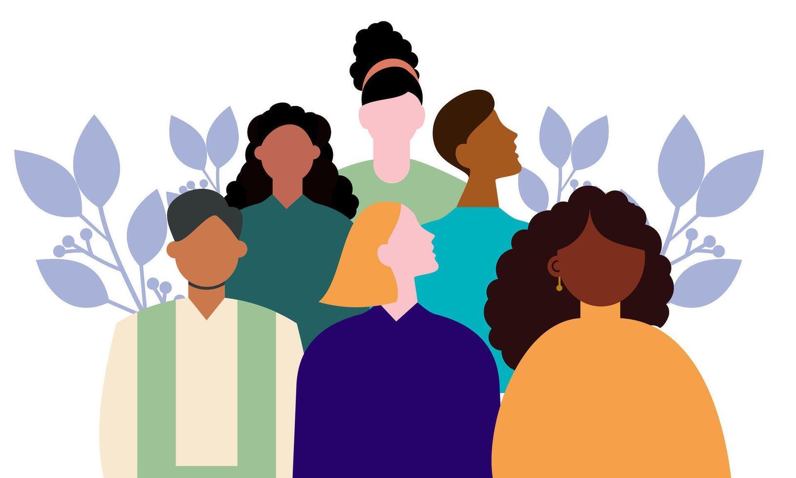 Diverse and inclusive society illustration, showing togetherness ... Diverse and inclusive society illustration, showing togetherness ...