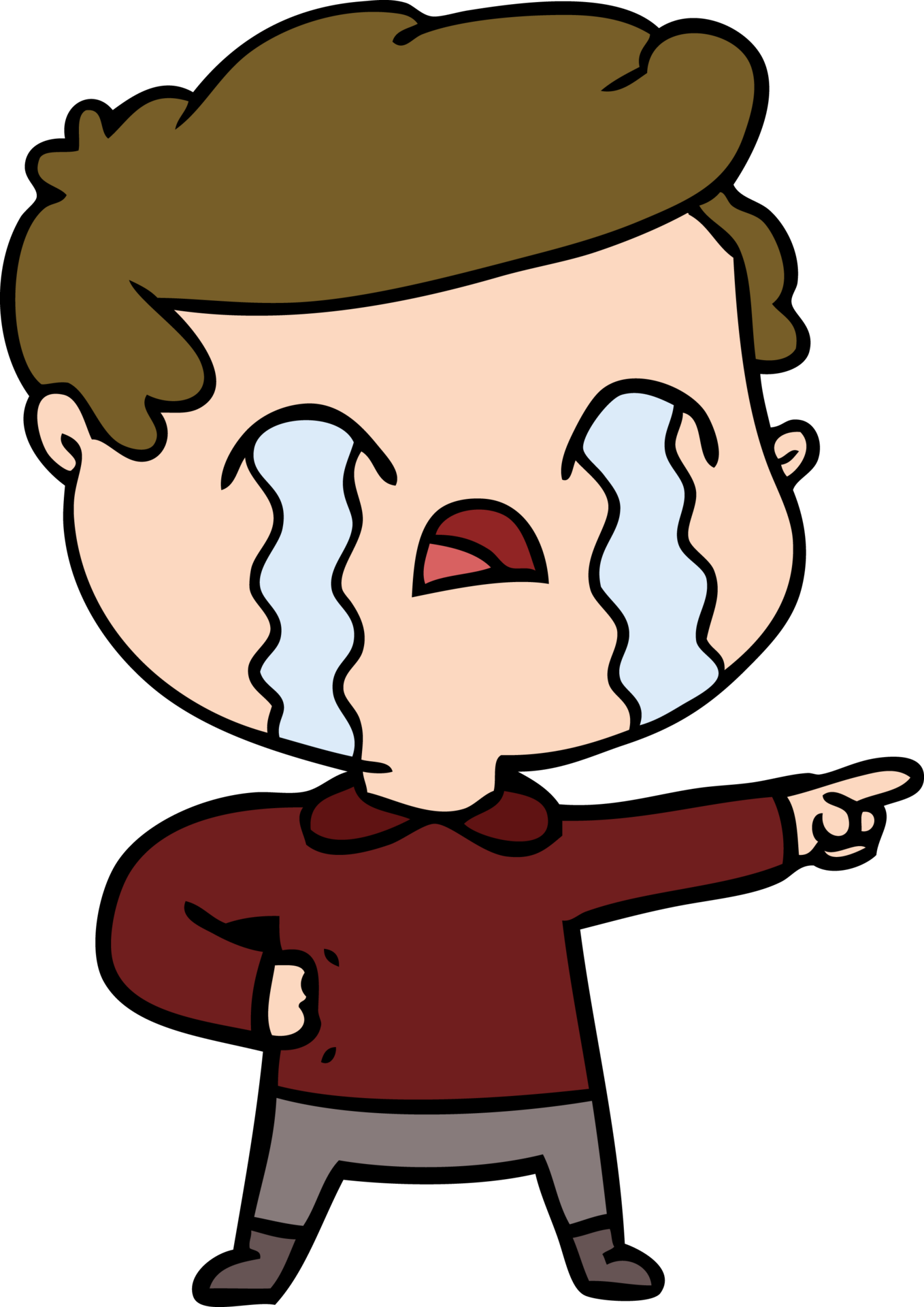 hombre de dibujos animados llorando 40198106 PNG