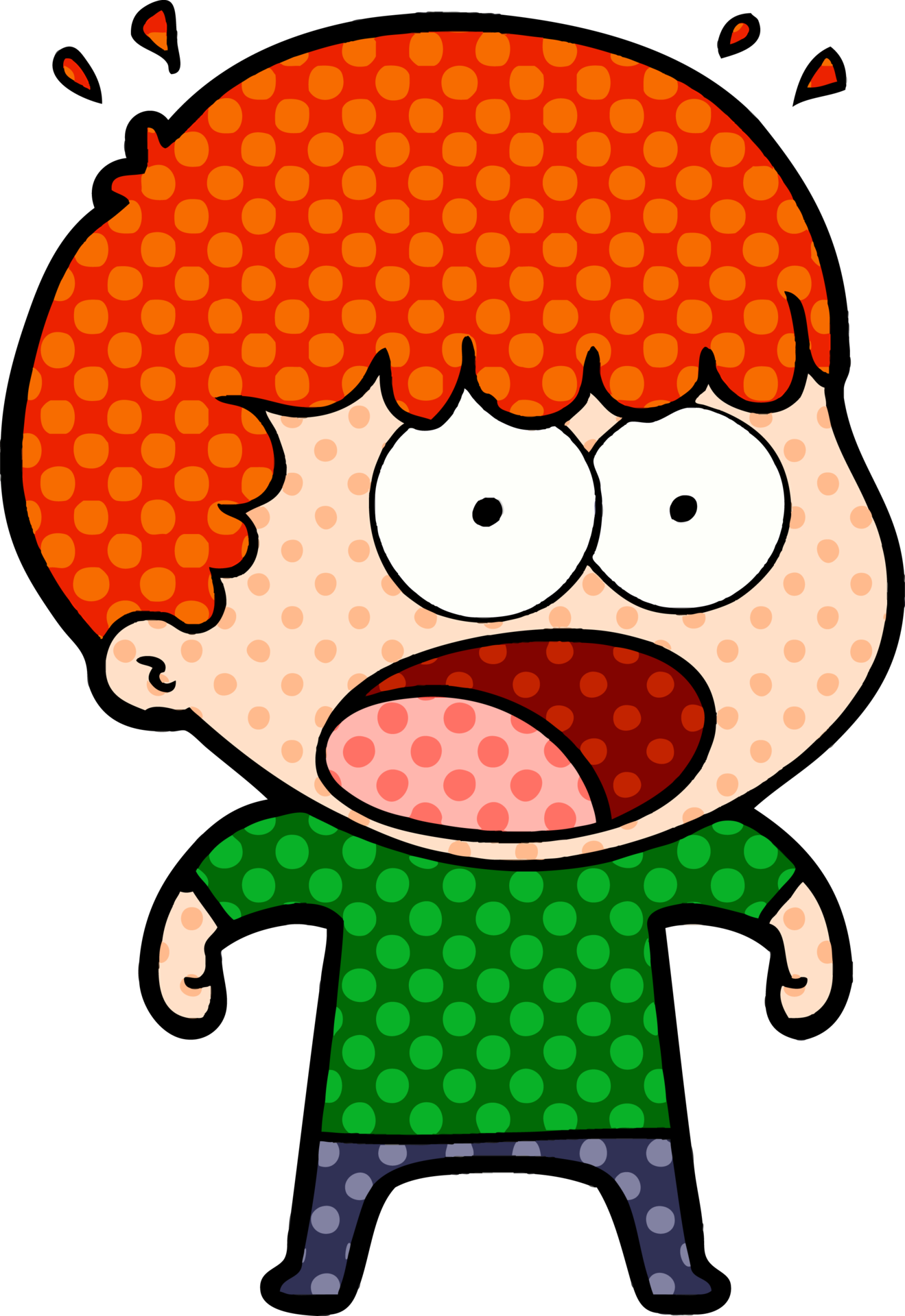 homem chocado dos desenhos animados 40198155 PNG