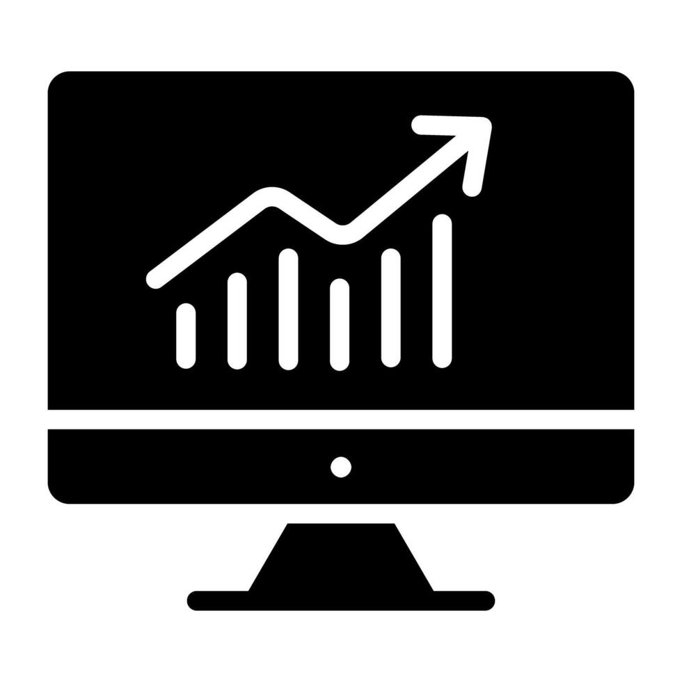Online data analytics icon, vector design of growth chart 40198975 ...