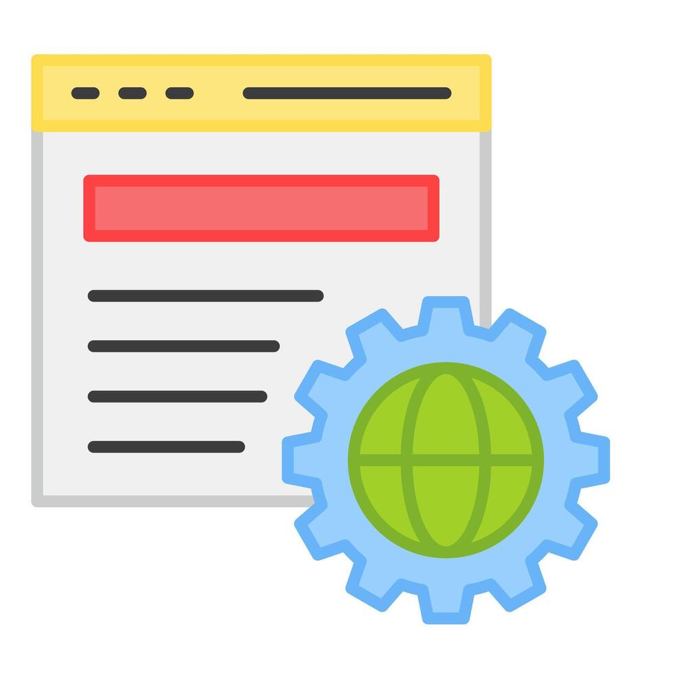 A flat design, icon of web management 40199438 Vector Art at Vecteezy