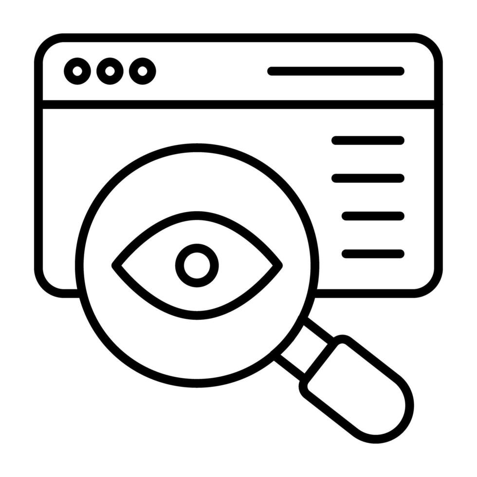 A linear design, icon of web monitoring 40199951 Vector Art at Vecteezy