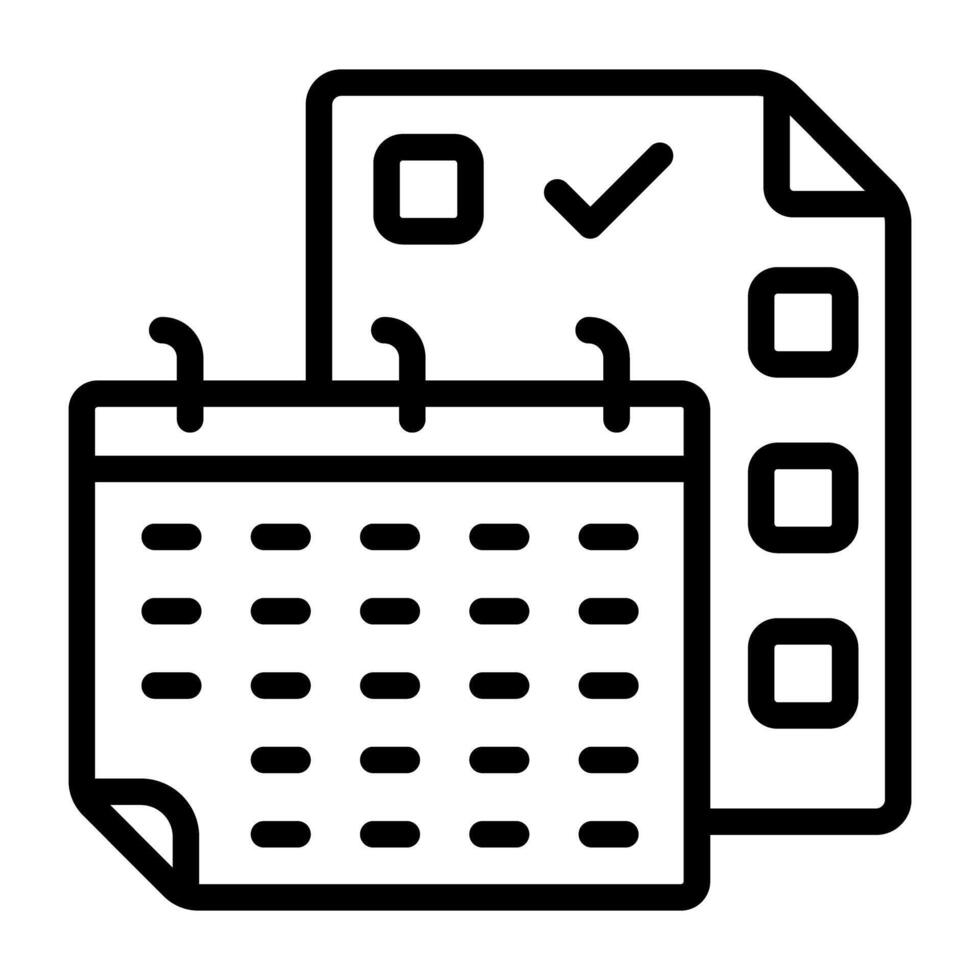 Linear design, icon of business schedule 40200112 Vector Art at Vecteezy
