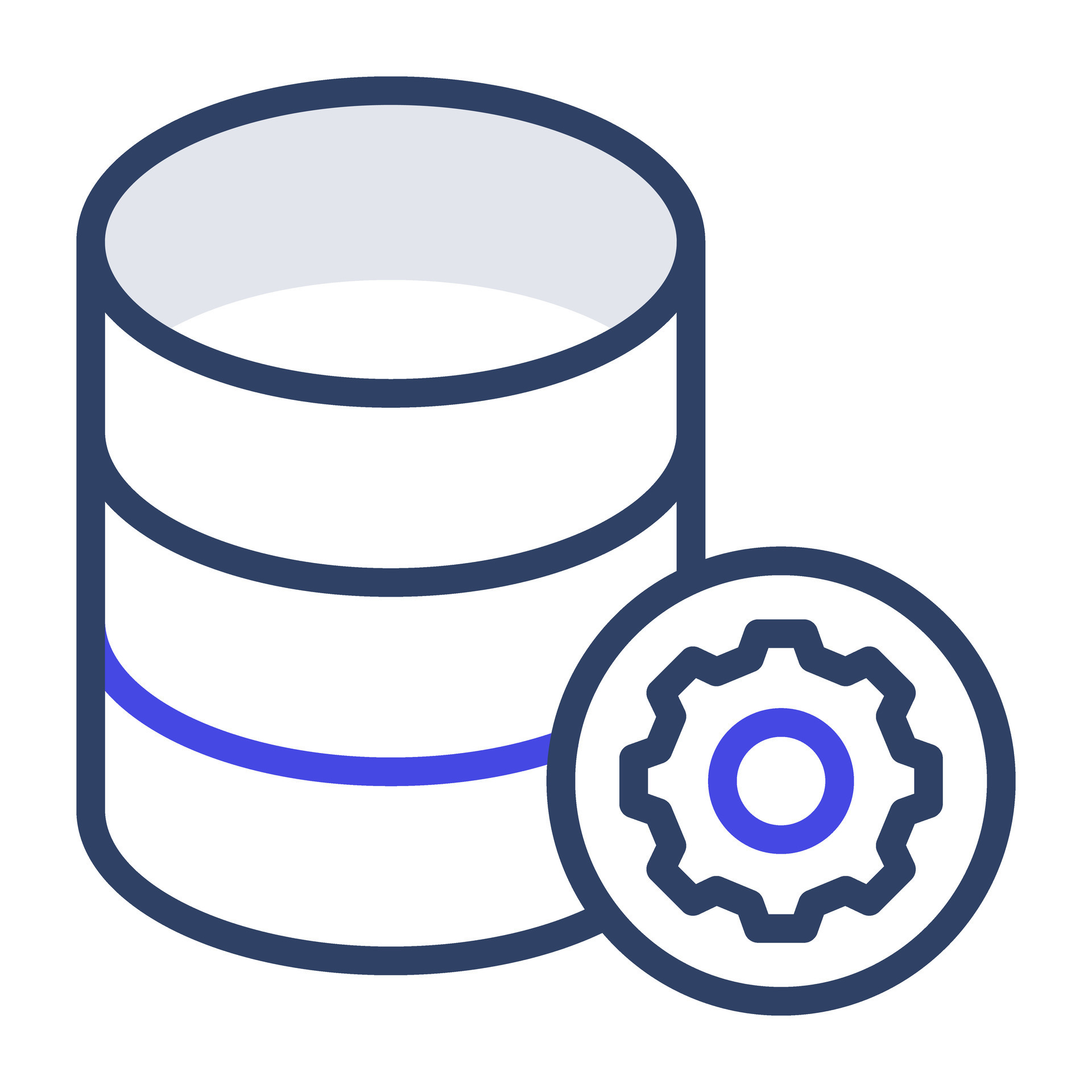 An Outline Design Icon Of Database Management 40200133 Vector Art At Vecteezy