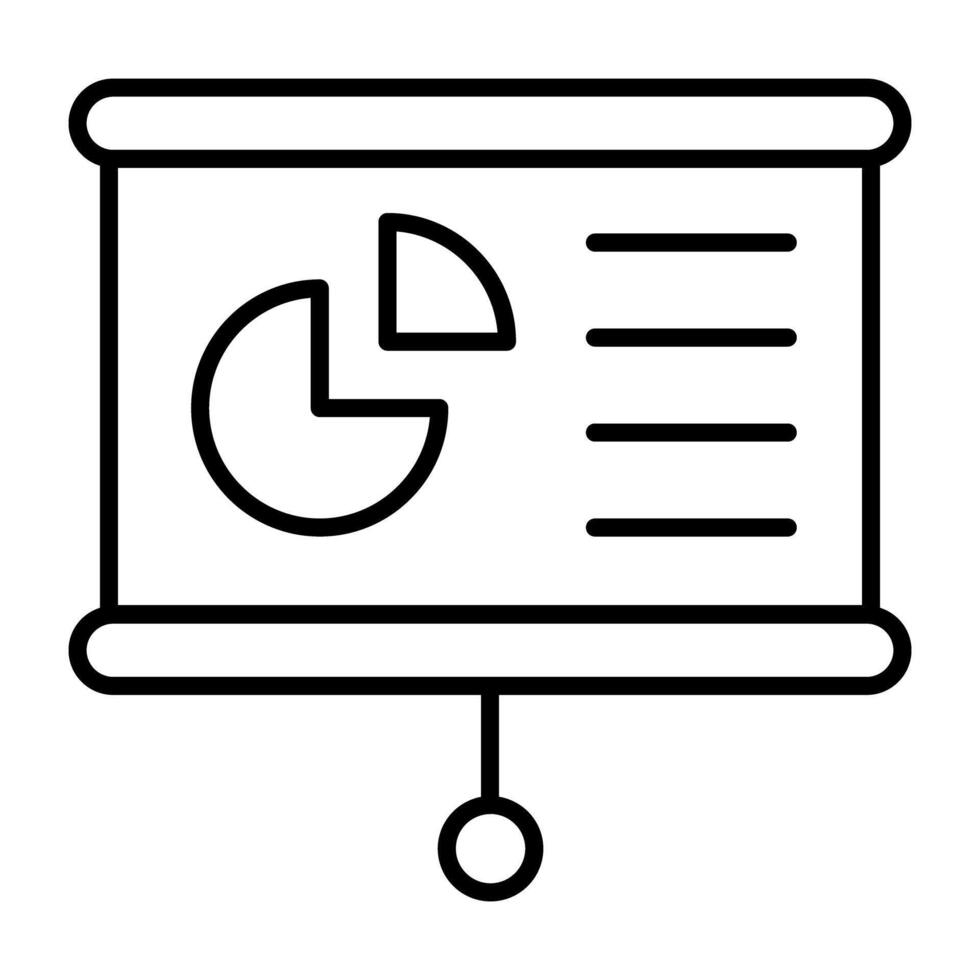 A linear design, icon of pie chart 40200547 Vector Art at Vecteezy