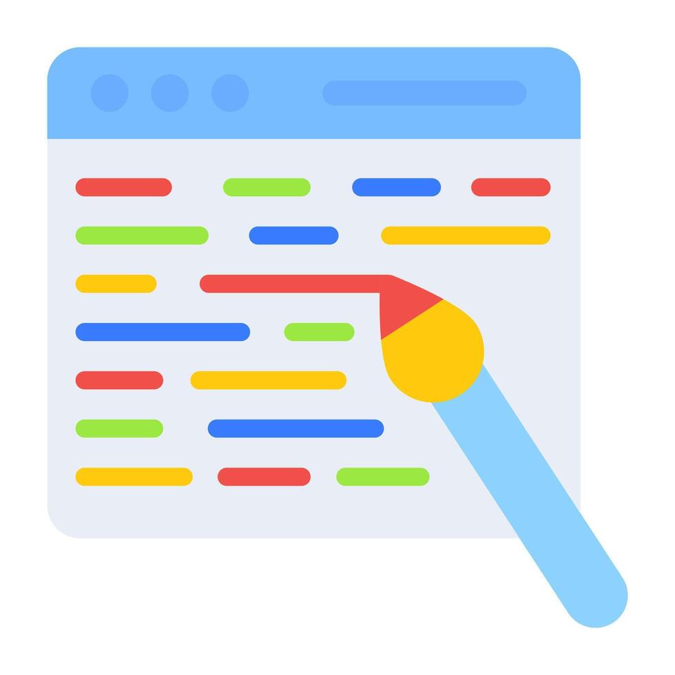 A flat design, icon of website writing 40201077 Vector Art at Vecteezy