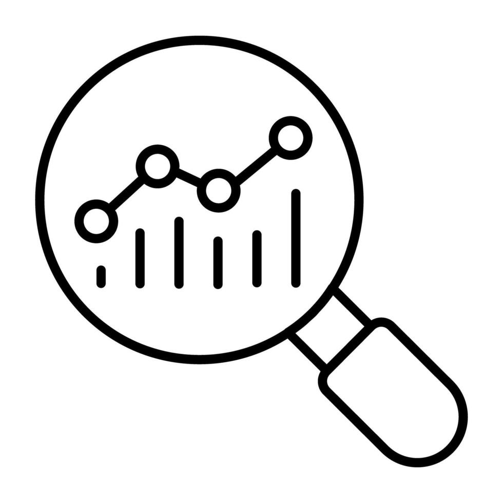 A linear design, icon of graph analysis 40201506 Vector Art at Vecteezy