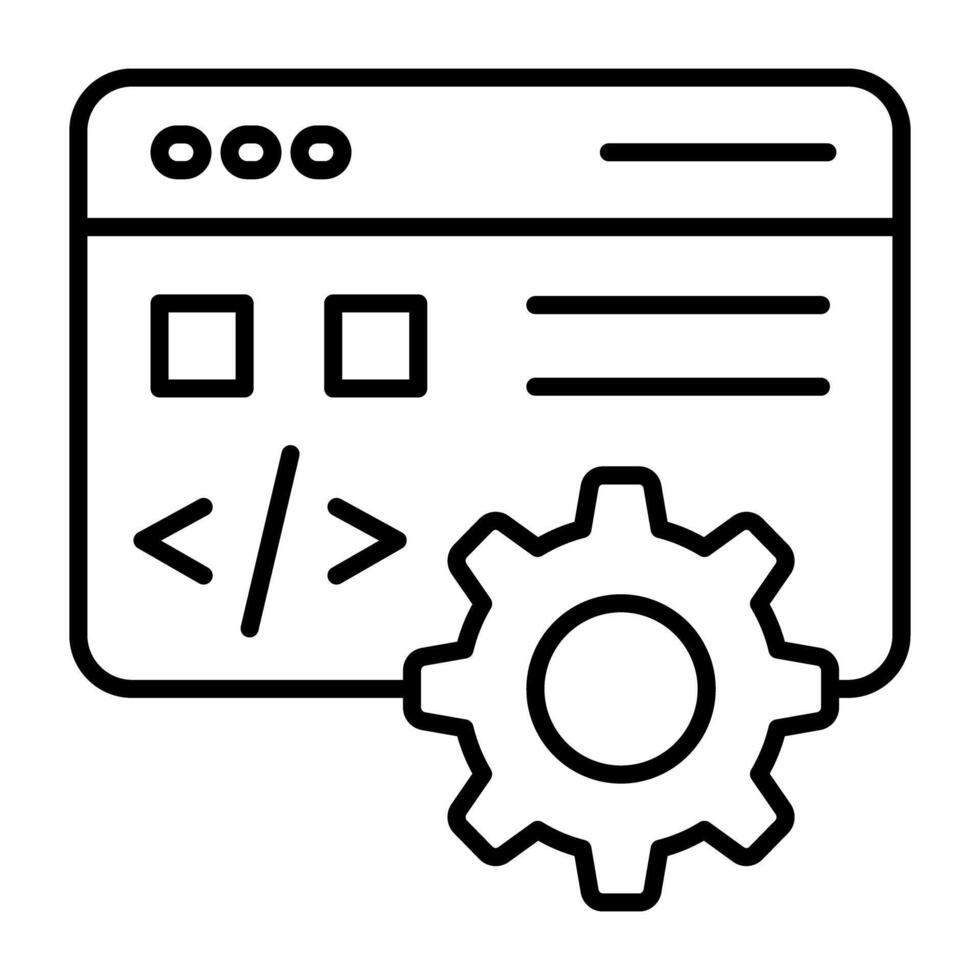A linear design, icon of web development 40204414 Vector Art at Vecteezy