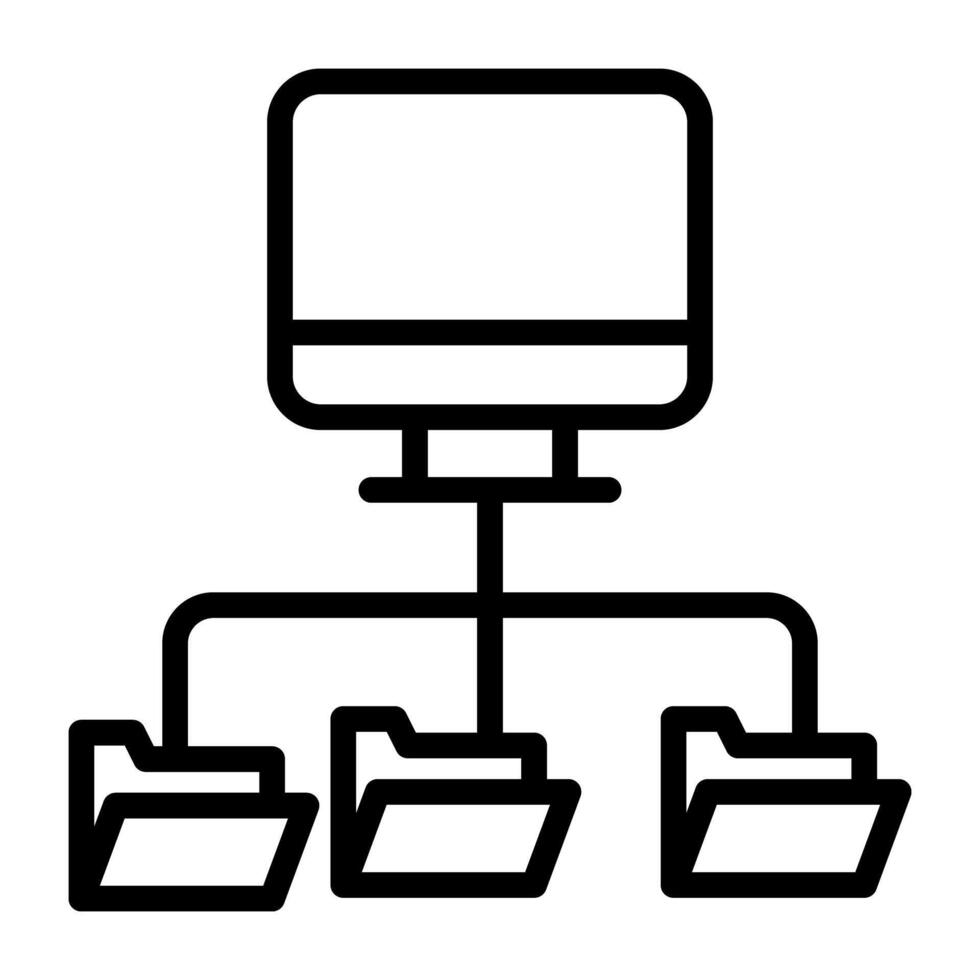 A linear design, icon of computer network 40204964 Vector Art at Vecteezy