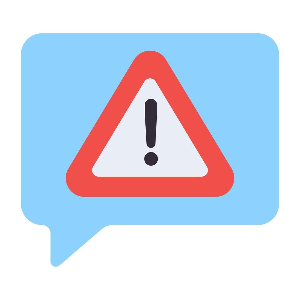 A flat design, icon of message alert 40205311 Vector Art at Vecteezy