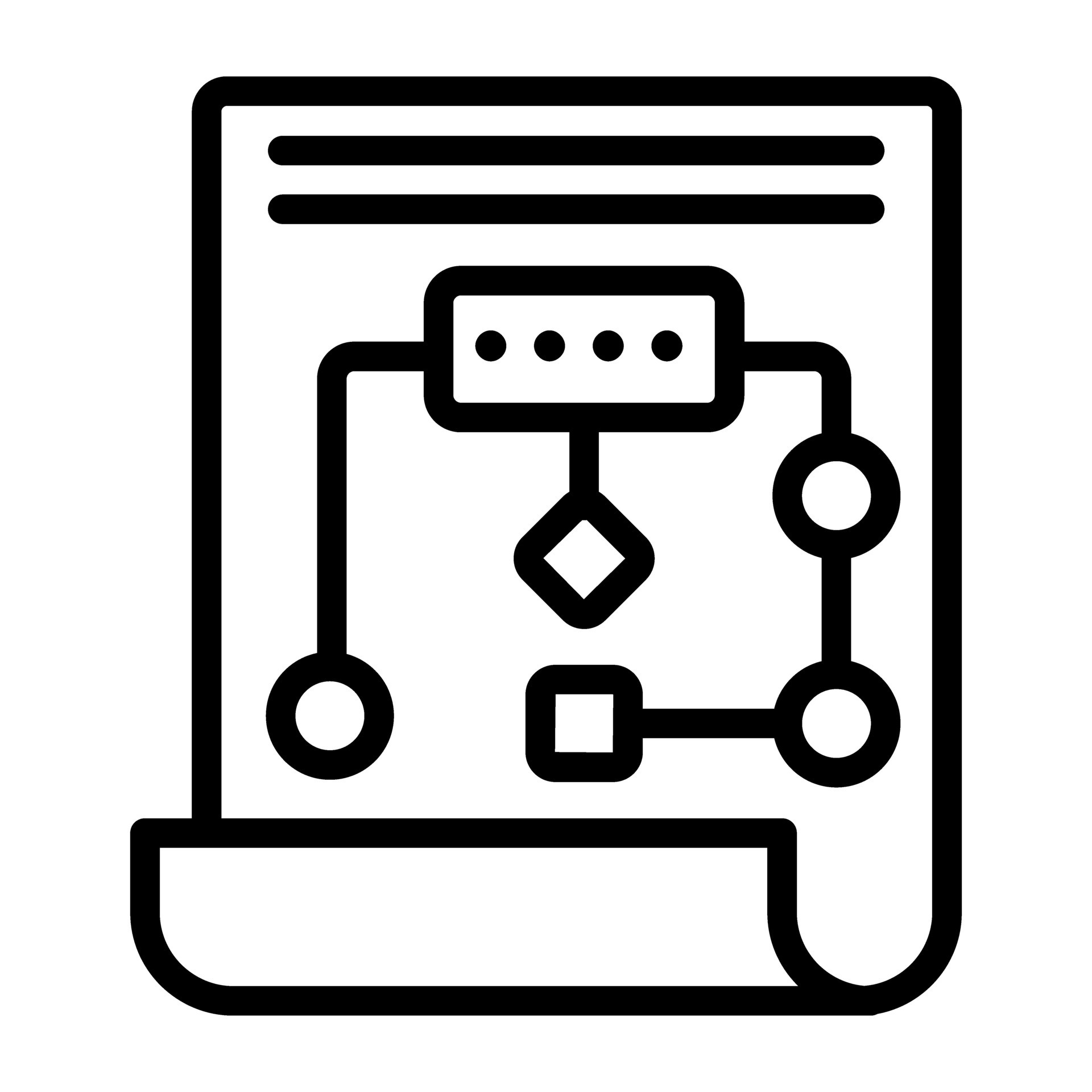 Icon of flowchart, linear design 40206082 Vector Art at Vecteezy