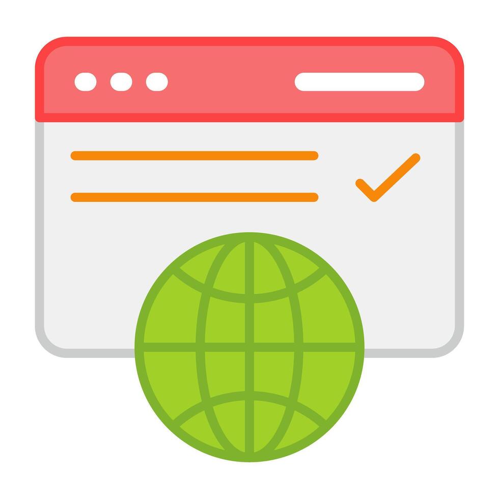 A flat design, icon of web browser 40206516 Vector Art at Vecteezy