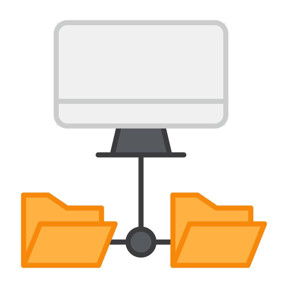 Computer network icon in flat design 40206547 Vector Art at Vecteezy