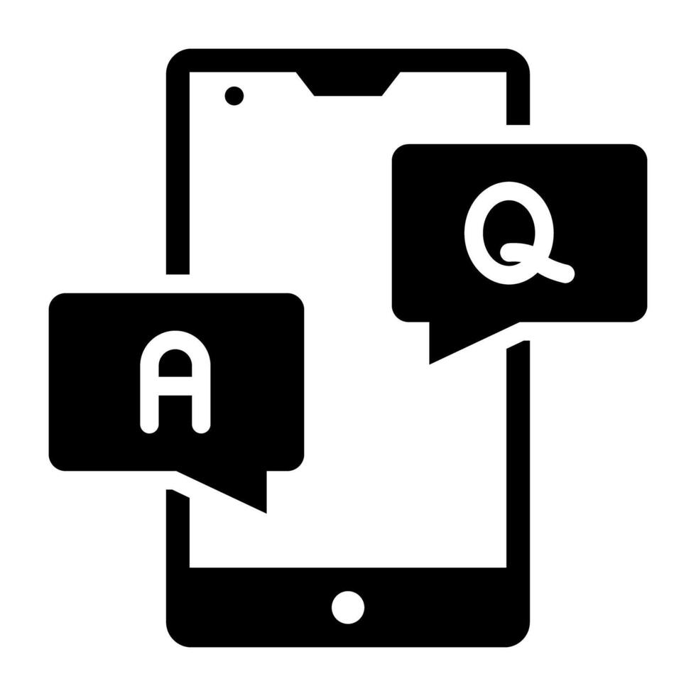 An Icon Design Of Qa Frequently Ask Question 40206819 Vector Art At Vecteezy