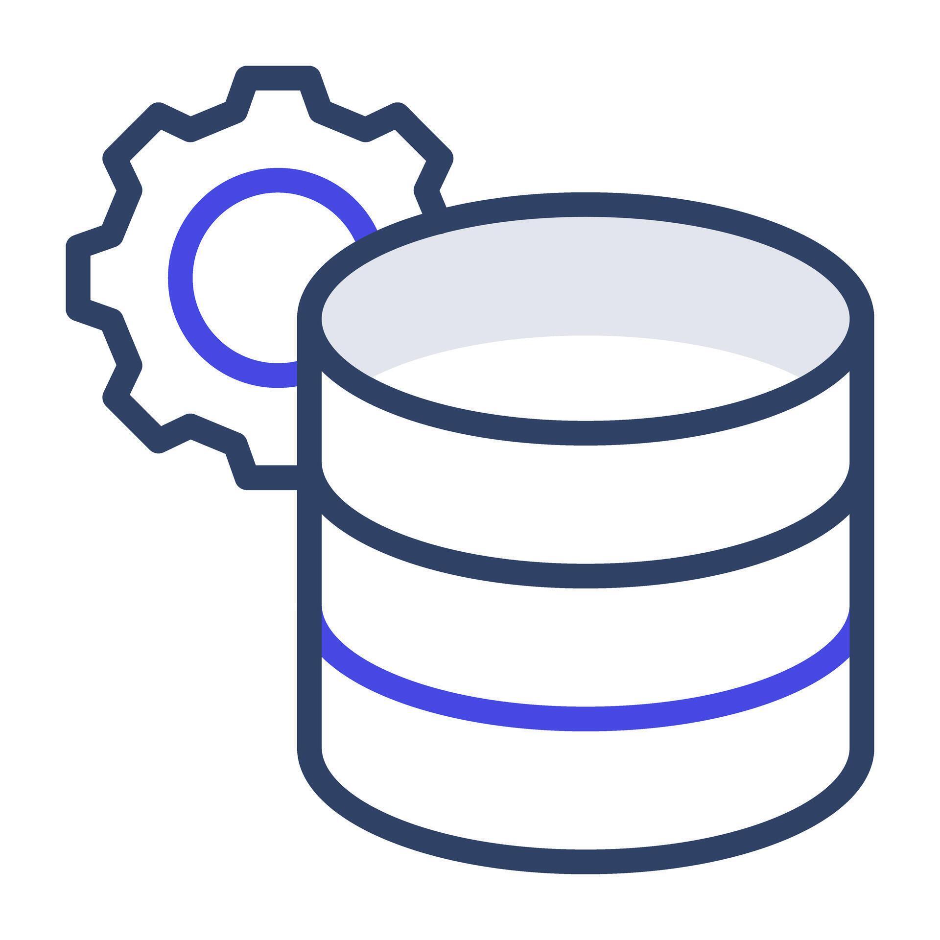 A flat design, icon of database setting 40206975 Vector Art at Vecteezy