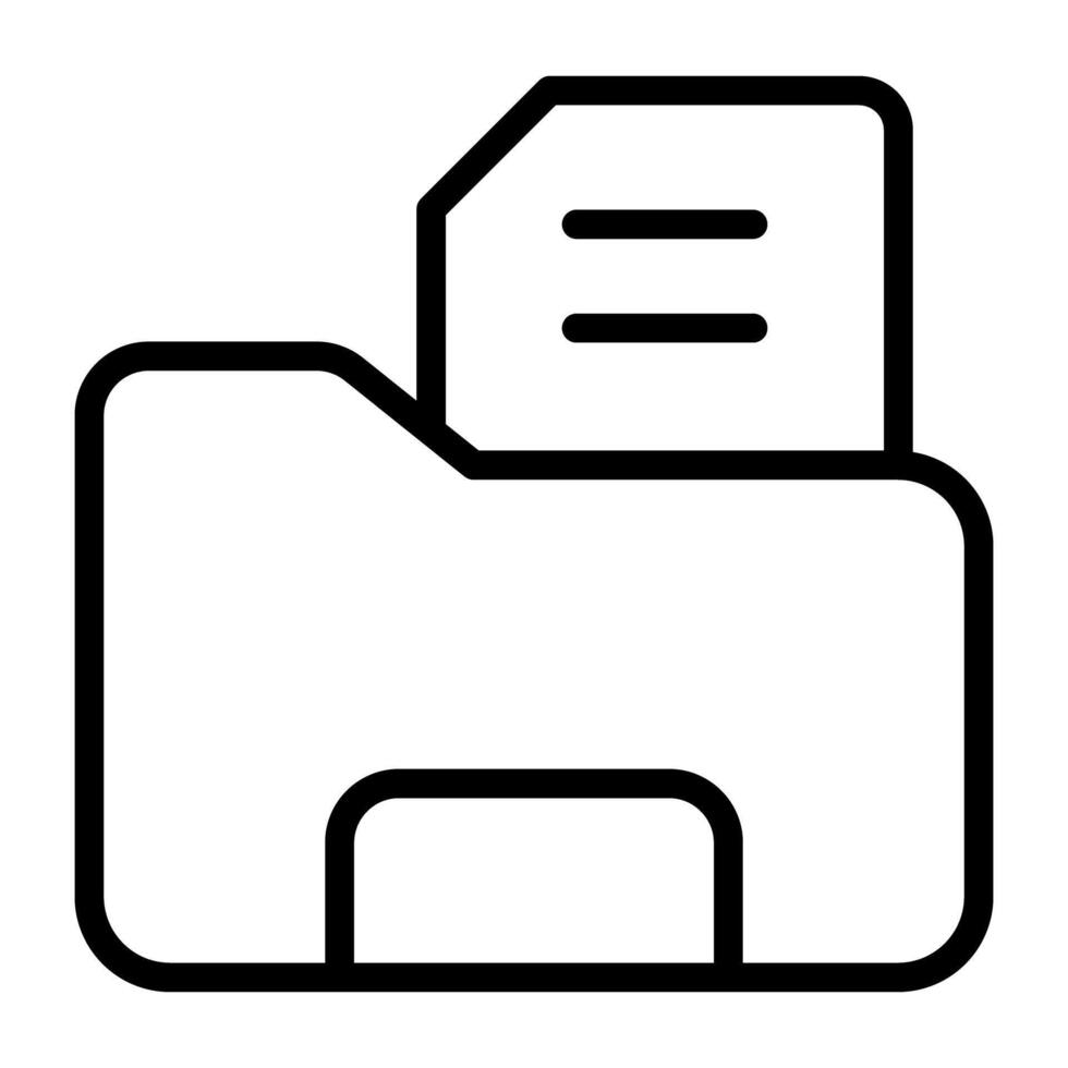A linear design, icon of file folder 40206989 Vector Art at Vecteezy