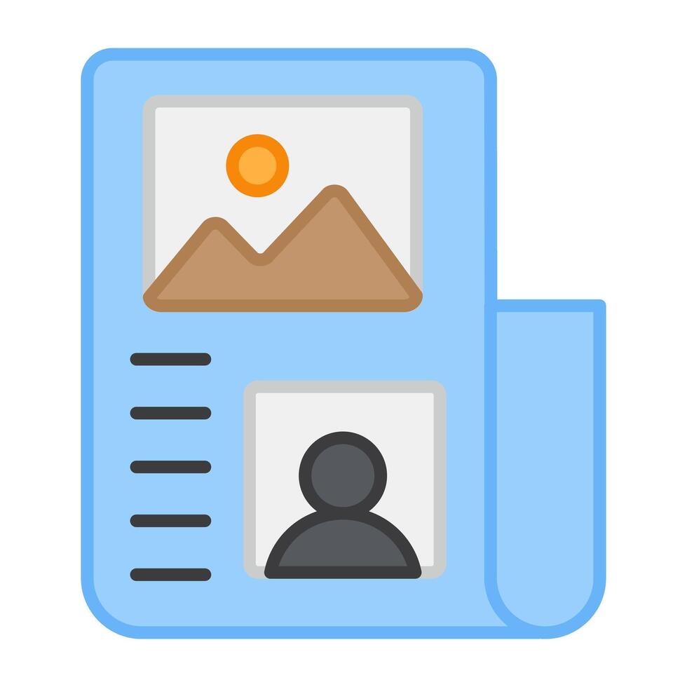 A flat design, icon of landscape 40207051 Vector Art at Vecteezy