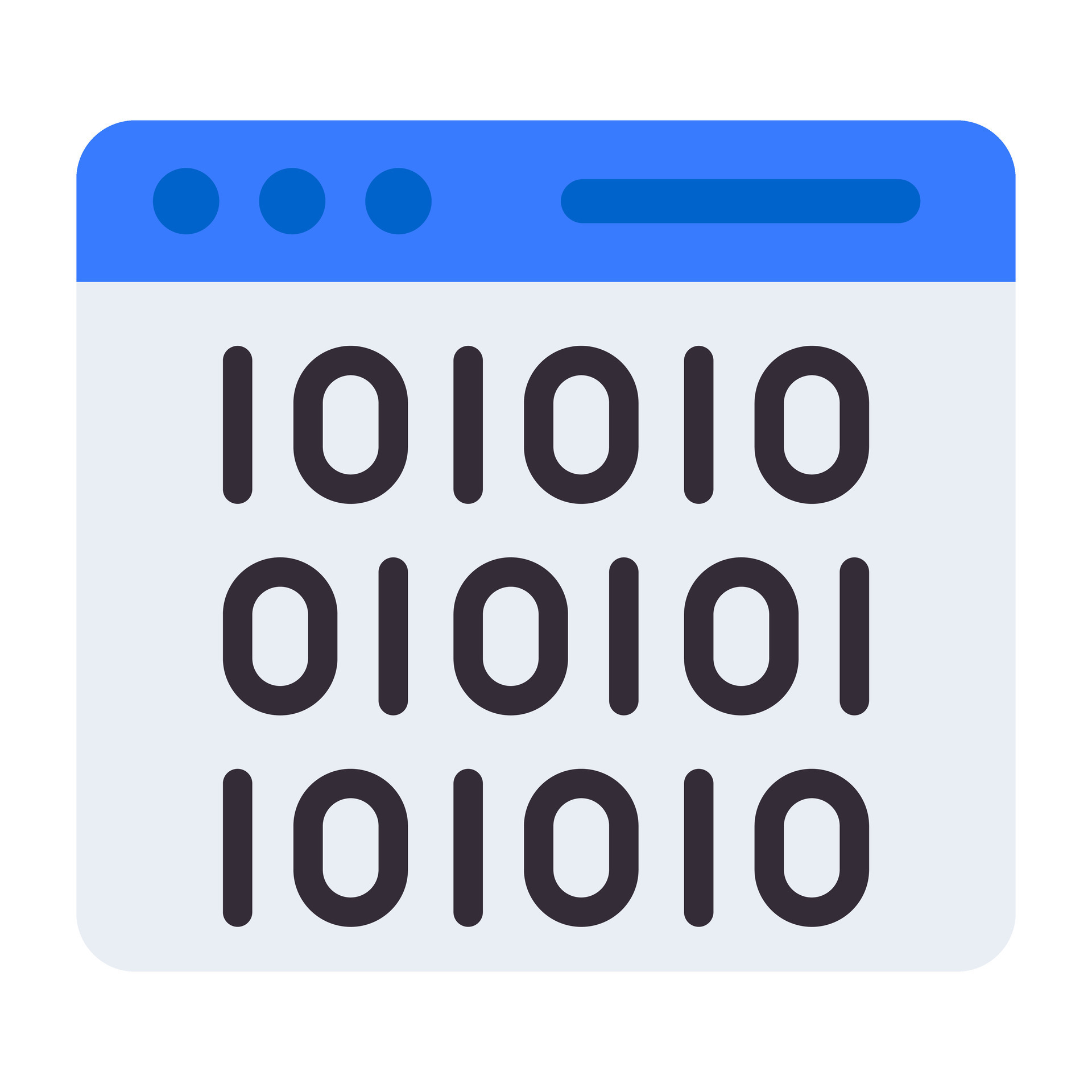 A flat design, icon of binary data 40207297 Vector Art at Vecteezy