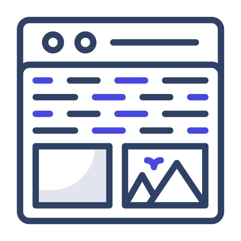 A flat design, icon of web content 40207313 Vector Art at Vecteezy