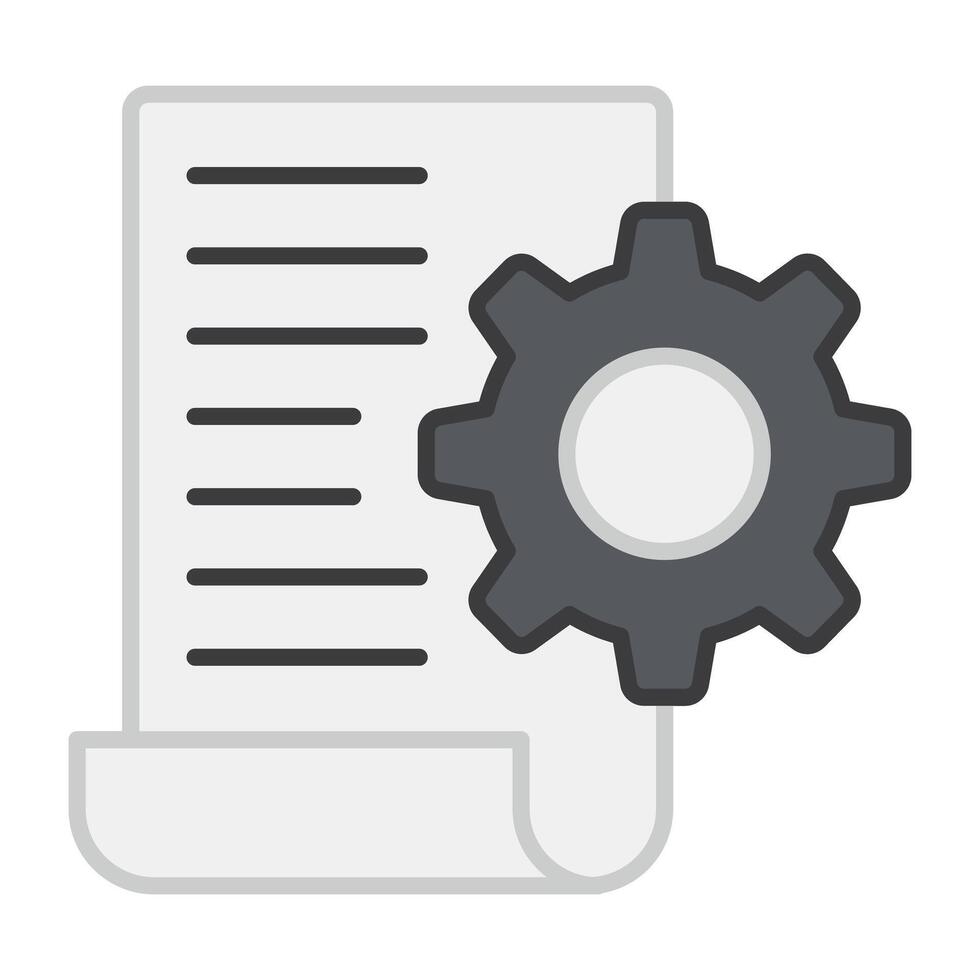 A flat design, icon of file setting 40208292 Vector Art at Vecteezy