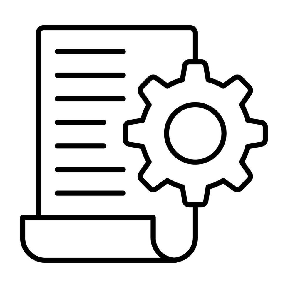 A linear design, icon of file setting 40208333 Vector Art at Vecteezy