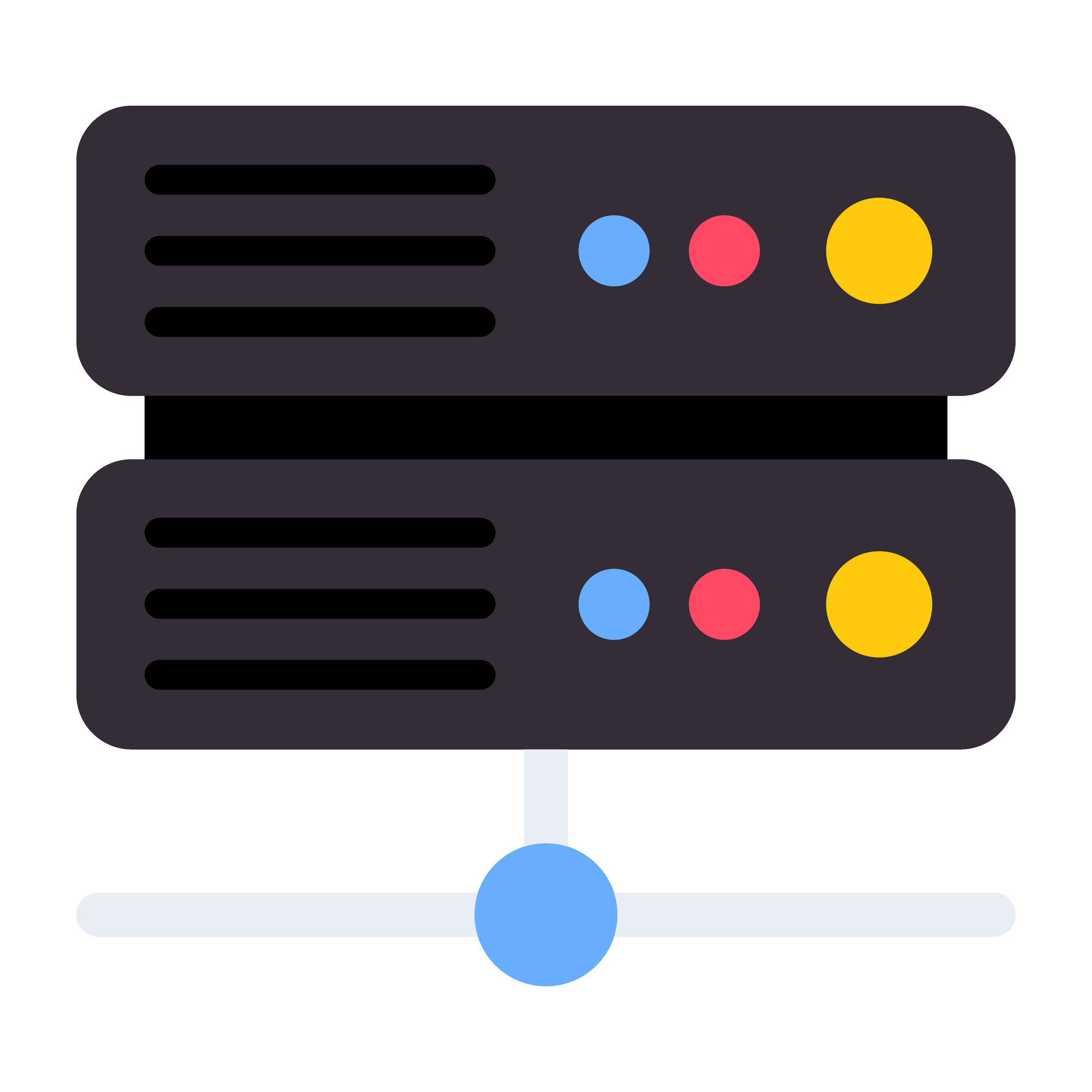 A flat design, icon of network server 40208460 Vector Art at Vecteezy