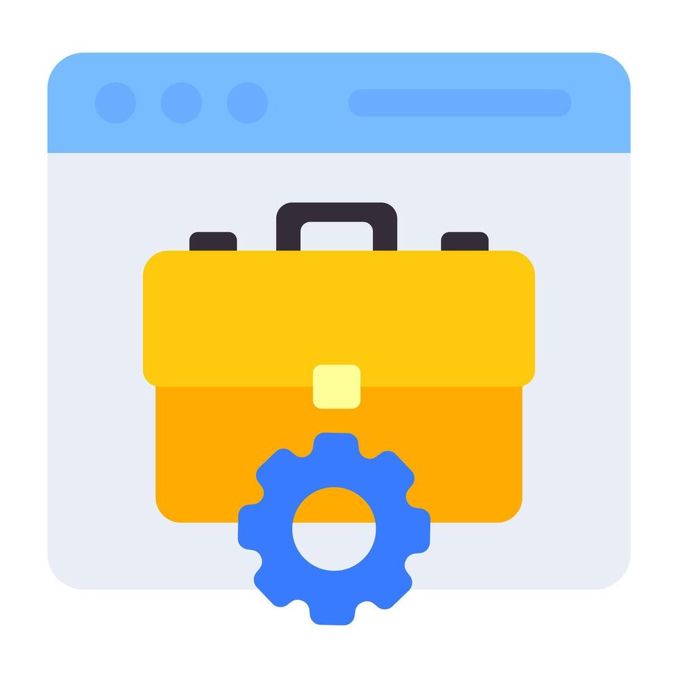 A flat design, icon of online portfolio 40208621 Vector Art at Vecteezy