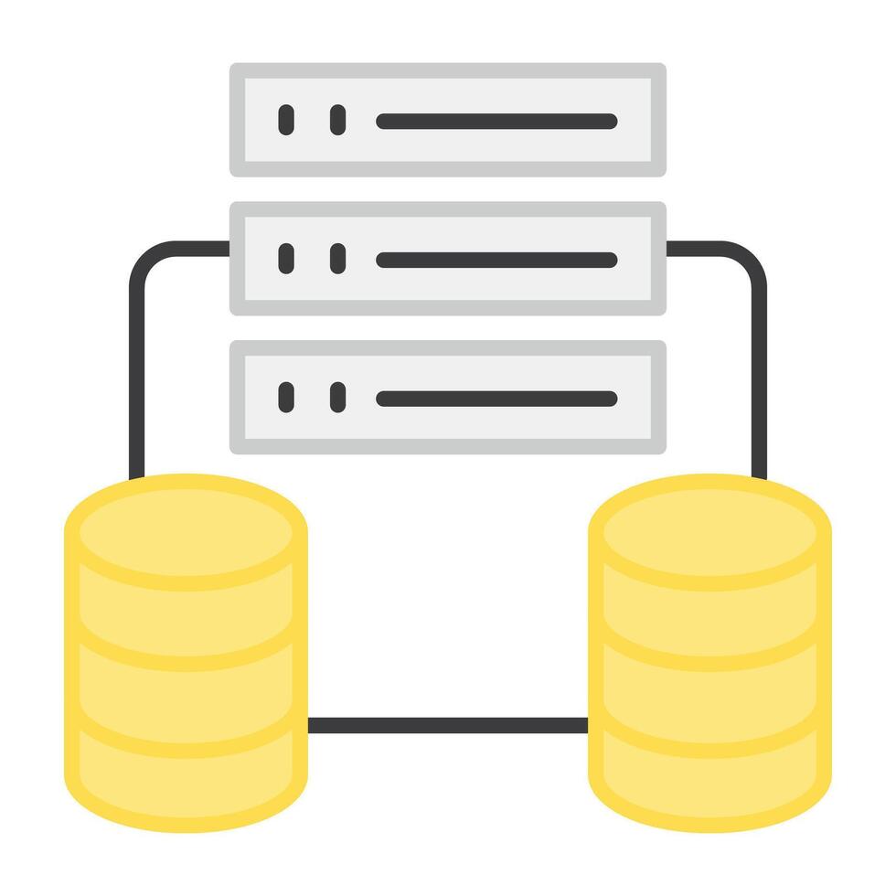Modern Design Icon Of Connected Data Server Racks Data Structure 40208708 Vector Art At Vecteezy