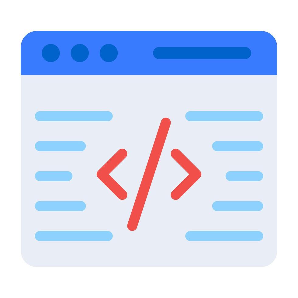 A flat design, icon of web coding 40208845 Vector Art at Vecteezy