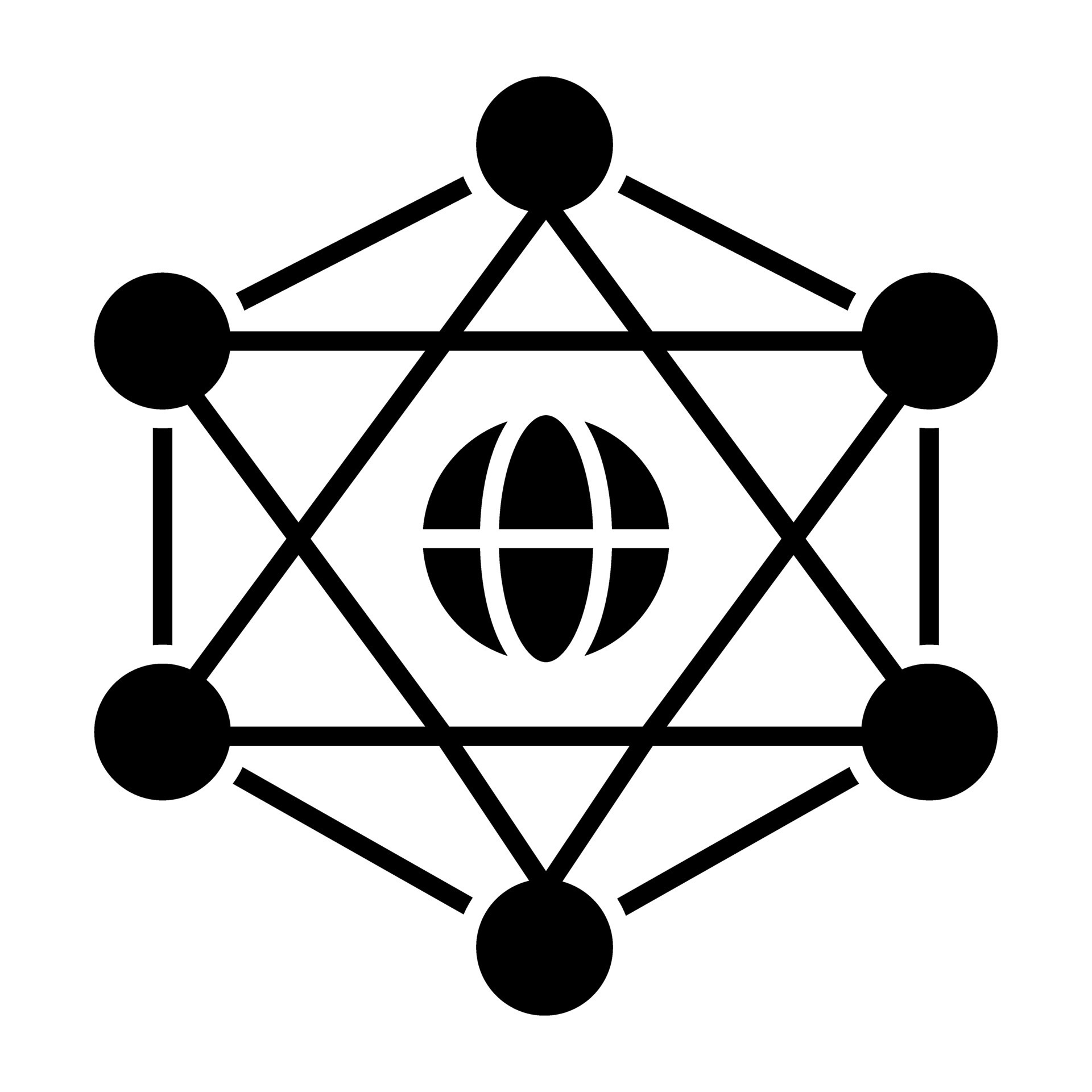 Globe with mesh network, icon of global network 40210154 Vector Art at ...