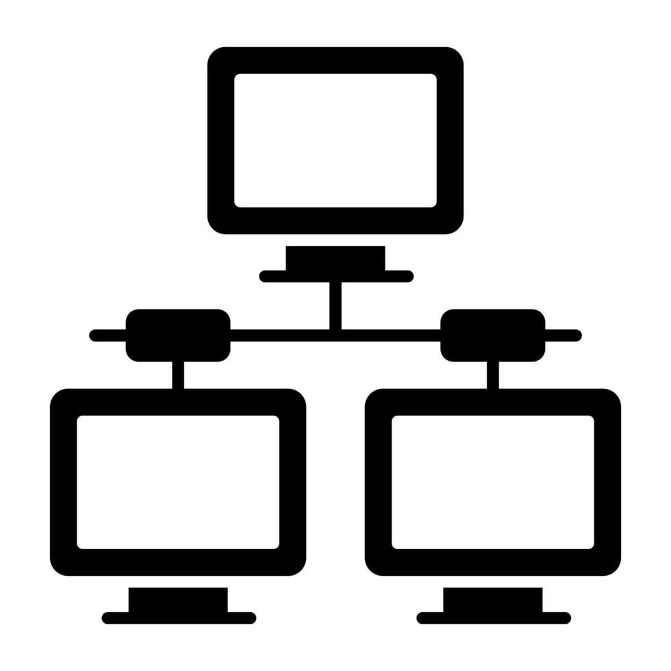 Computers connected with each other, icon of lan network 40210177 ...