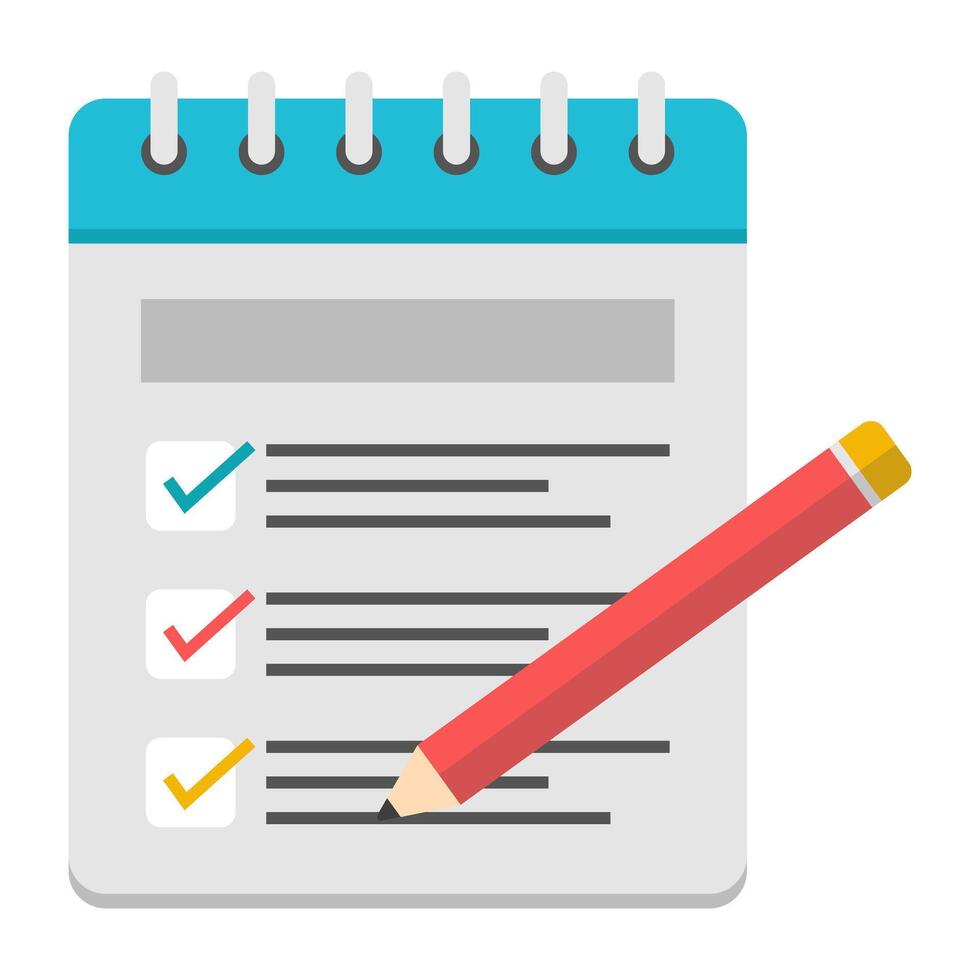 Flat design icon of todo list 40210552 Vector Art at Vecteezy