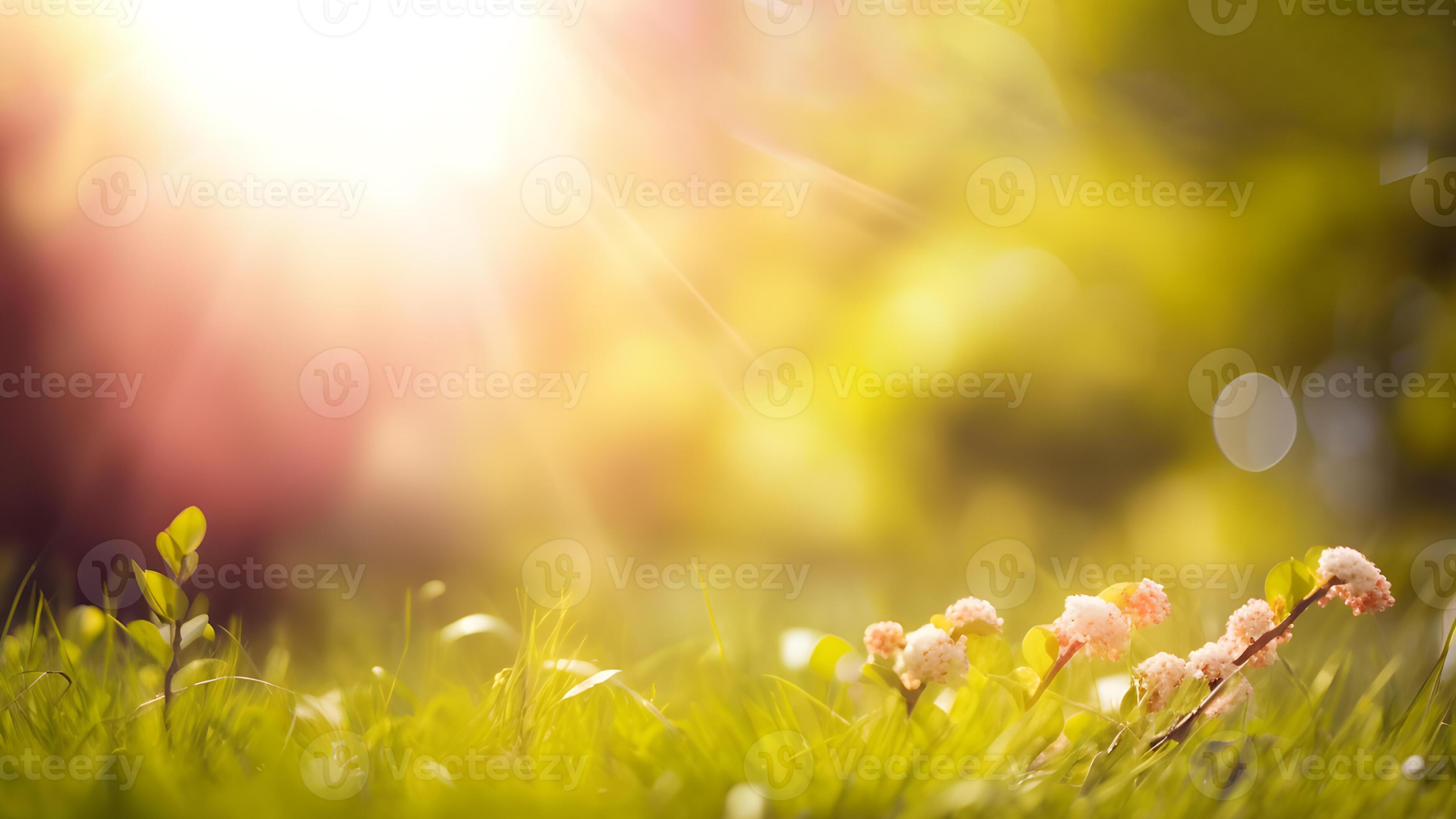 AI generated Abstract Spring Summer Bokeh Background. created with ...