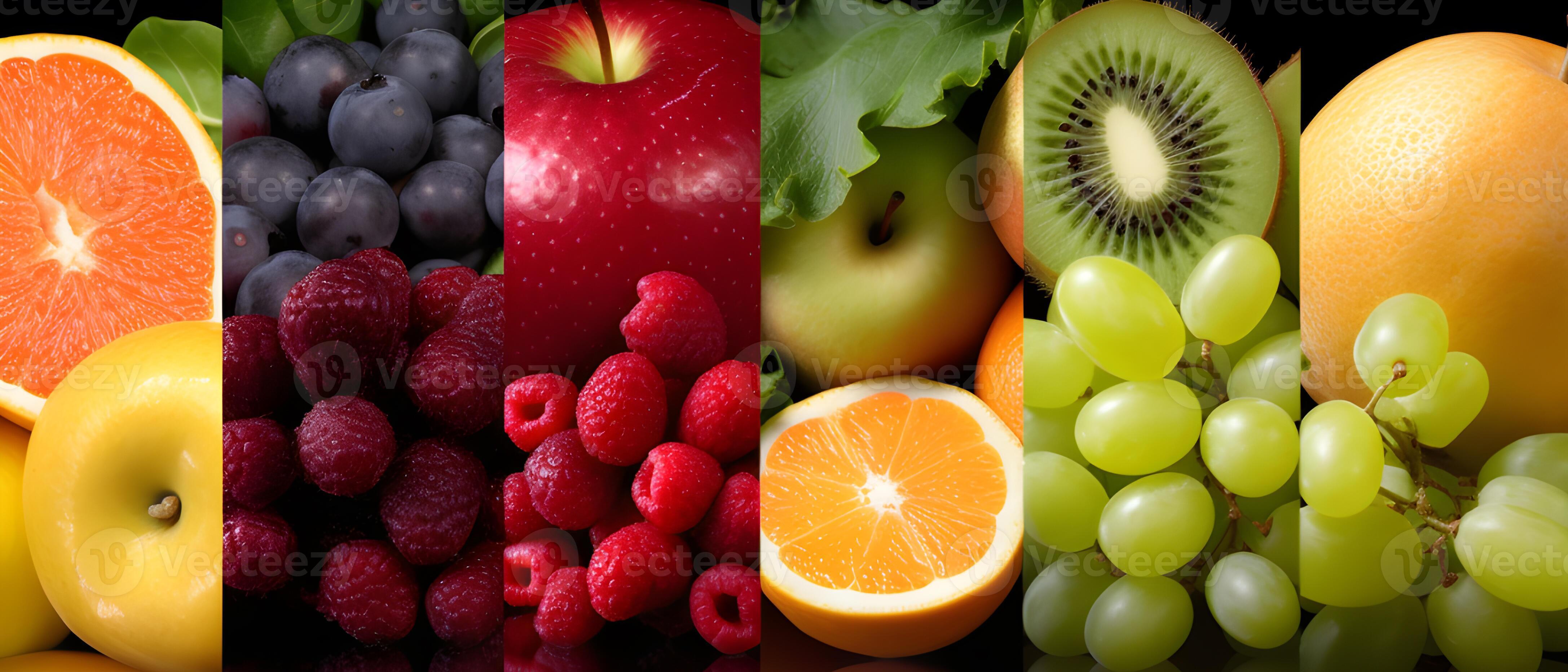 AI generated Fresh and Colorful Collection of Fruits and Vegetables. created with Generative AI ...