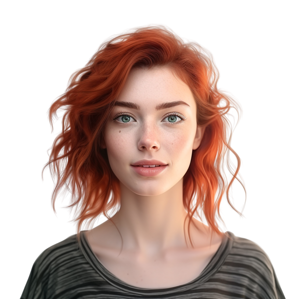 Ai Generated Portrait Of Lovely Young Woman Clip Art 40216124 Png