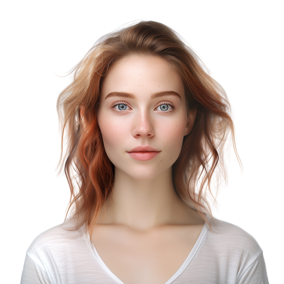 Ai Generated Portrait Of Lovely Young Woman Clip Art 40216149 Png